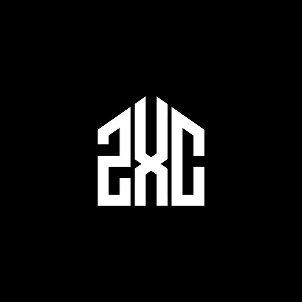 ZXC letter logo design on BLACK background. ZXC creative initials letter logo concept. ZXC ...