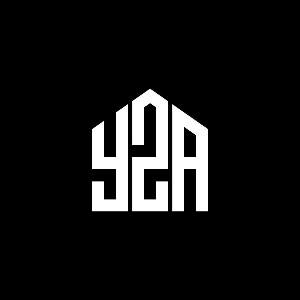 diseño del logotipo de la letra yza sobre fondo negro. concepto de logotipo de letra de ...