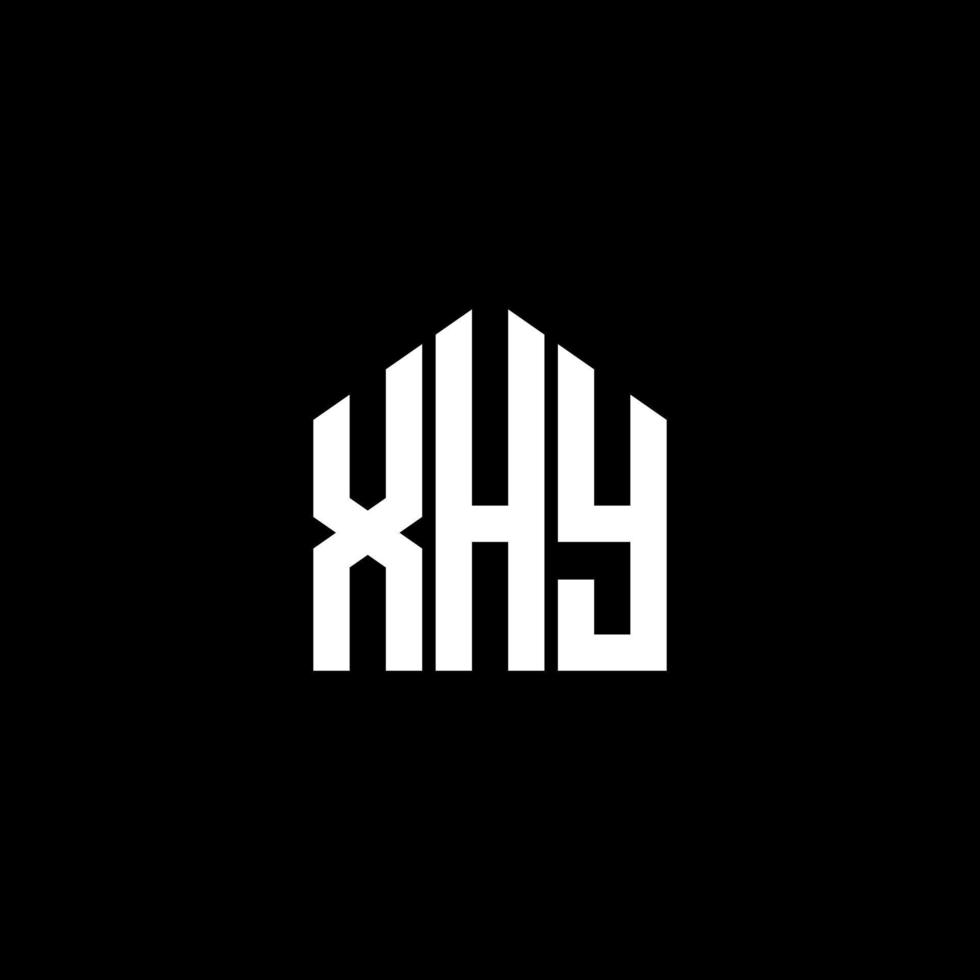 diseño de logotipo de letra xhy sobre fondo negro. concepto de logotipo de letra de iniciales ...