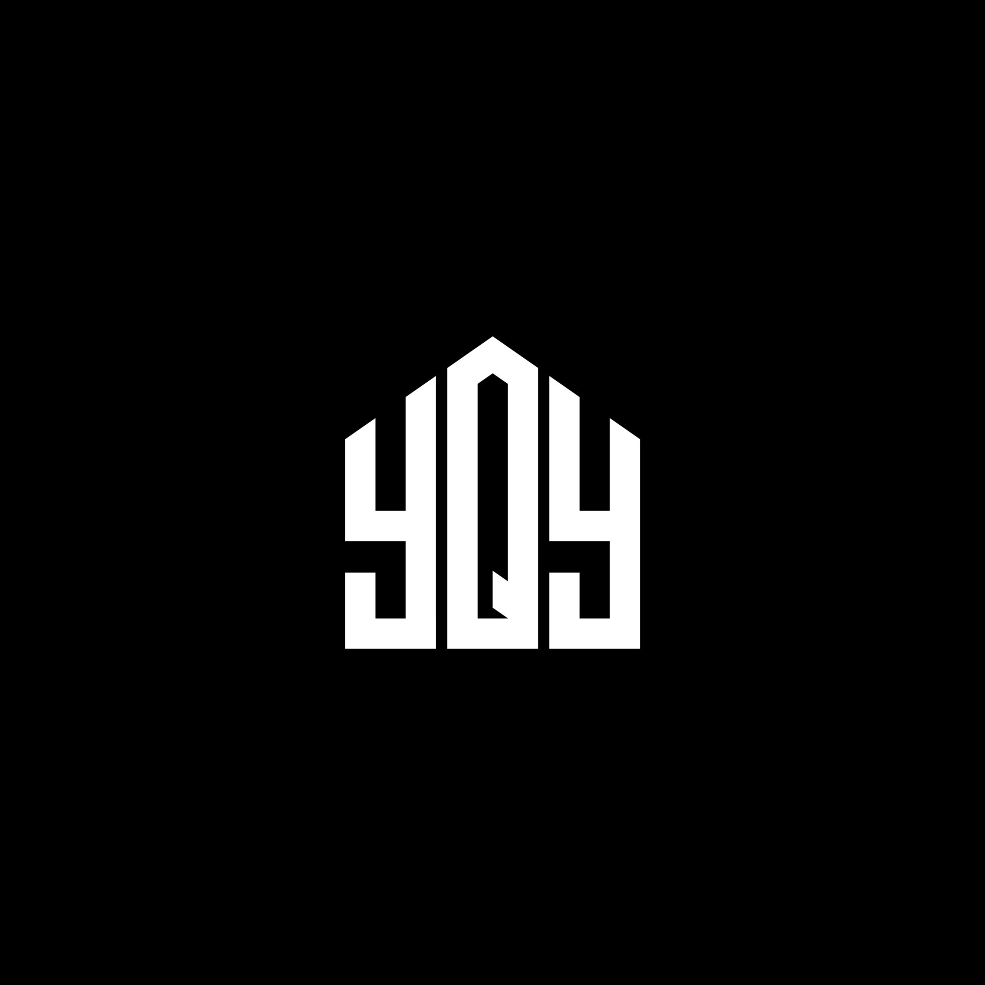 YQY letter logo design on BLACK background. YQY creative initials letter logo concept. YQY ...