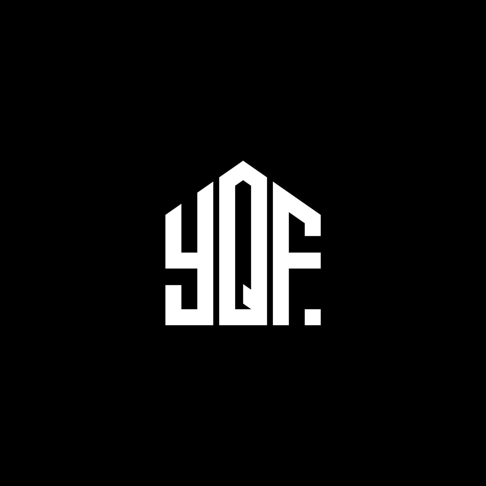 YQF letter logo design on BLACK background. YQF creative initials letter logo concept. YQF ...