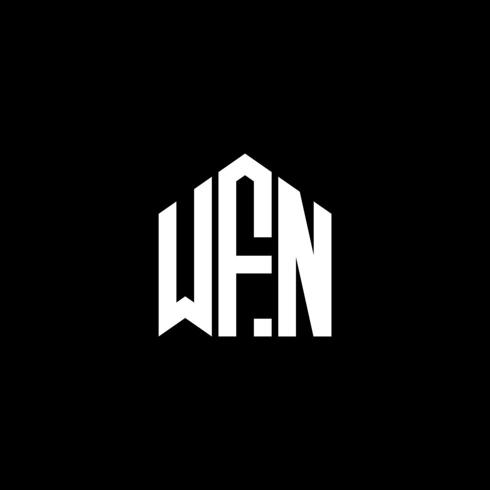 WFN letter logo design on BLACK background. WFN creative initials letter logo concept. WFN ...