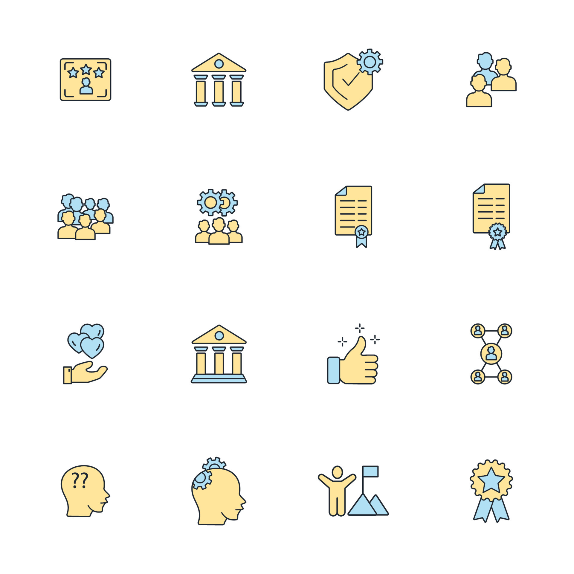 Core Values Icons Set Core Values Pack Symbol Vector Elements For