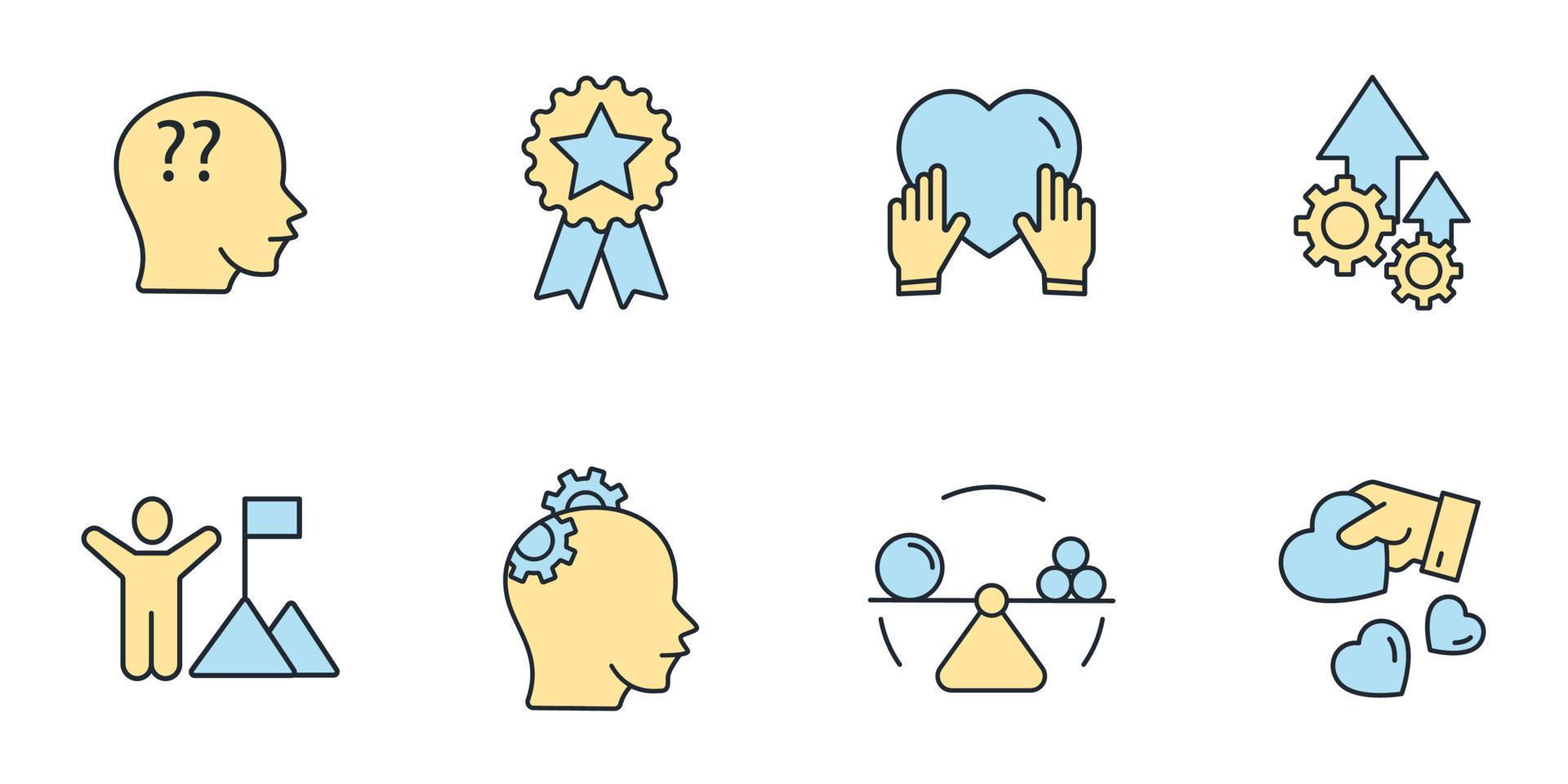 Core Values Icons Set Core Values Pack Symbol Vector Elements For Infographic Web 9842675