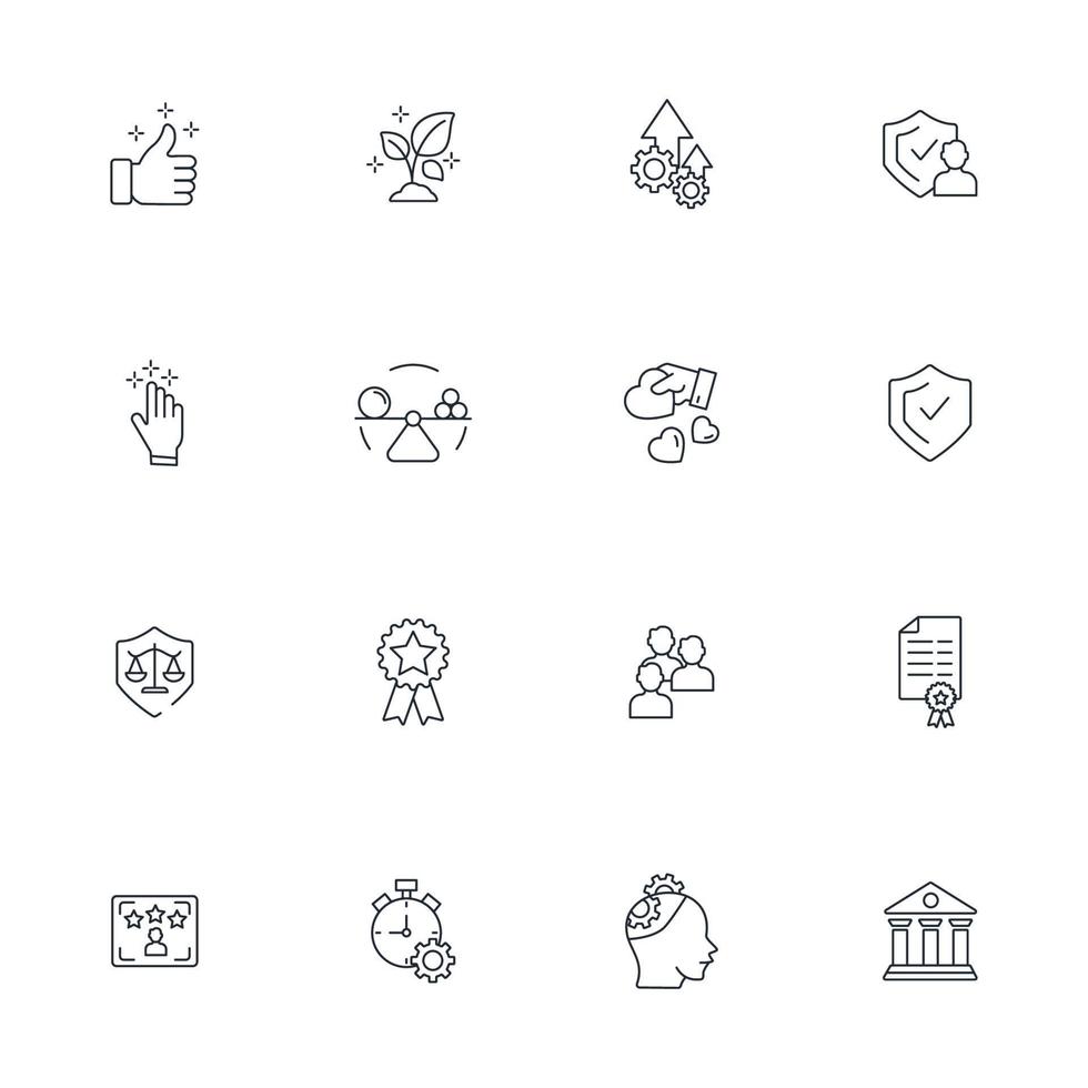 Core Values Icons Set Core Values Pack Symbol Vector Elements For Infographic Web 9842677