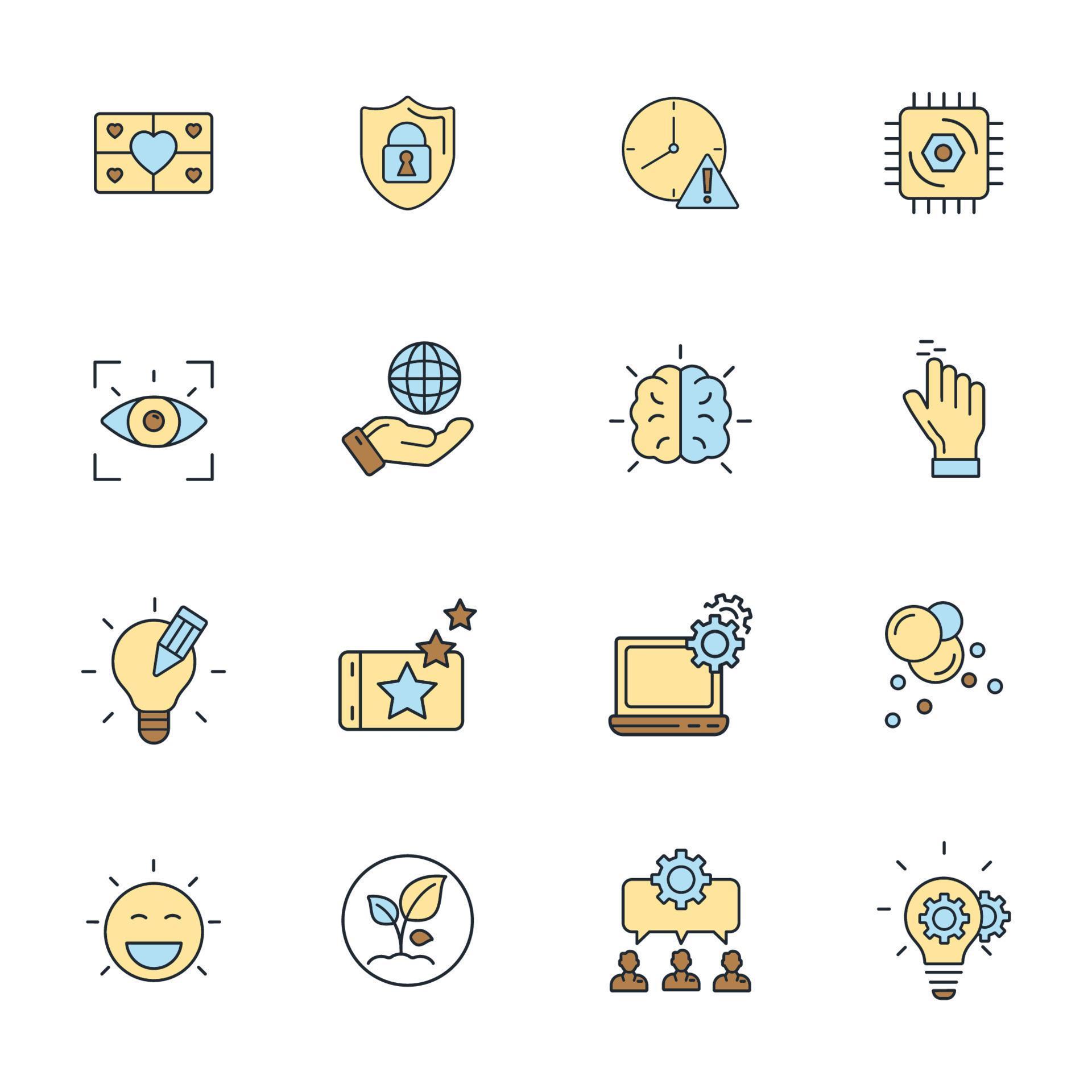 Core Values Icons Set Core Values Pack Symbol Vector Elements For Infographic Web 9843234