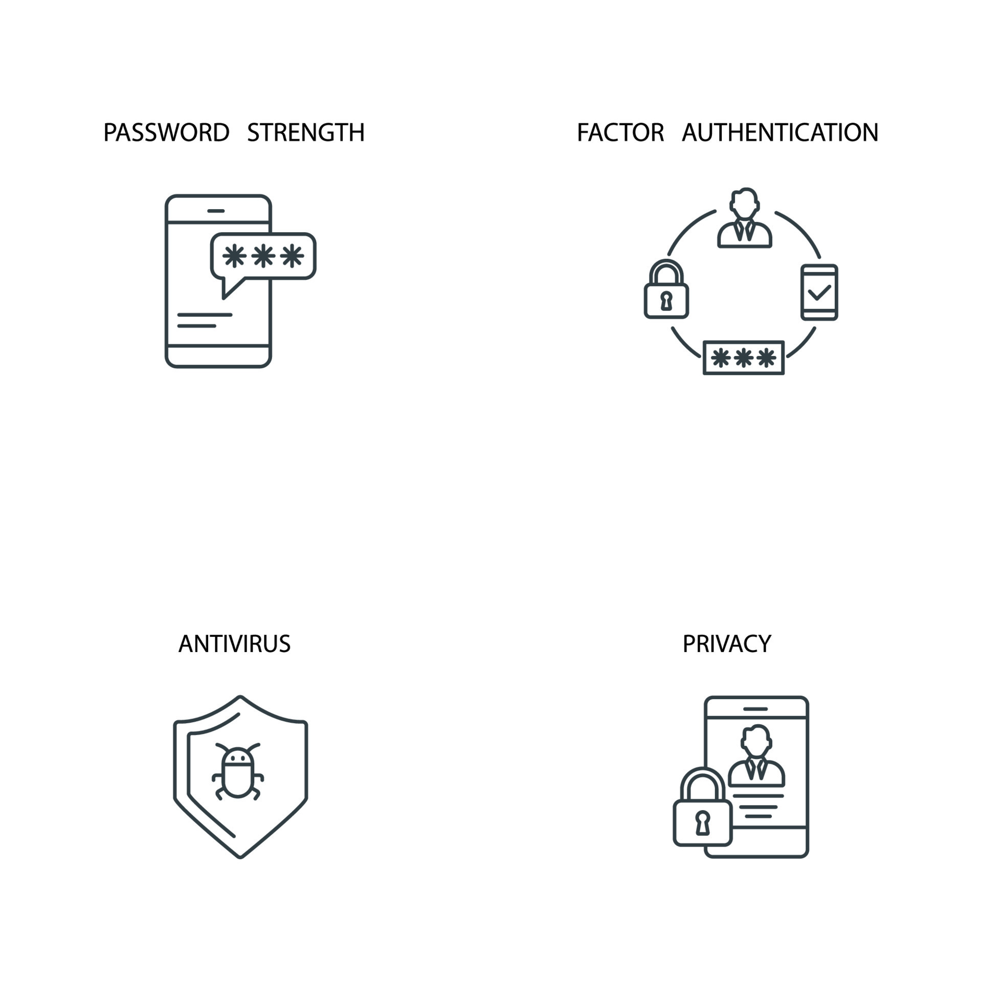 Cyber Security And Brech Data Web Icons Set Cyber Security And Brech Data Web Pack Symbol