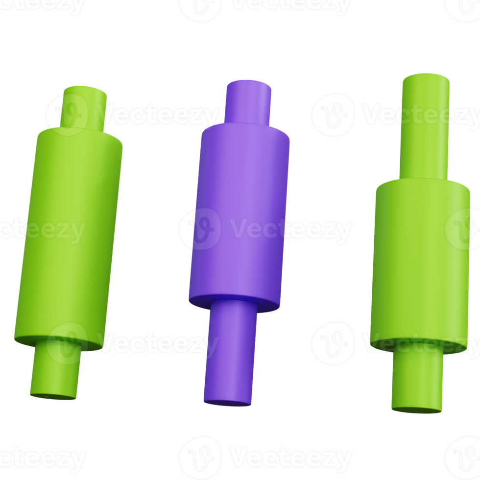 3d rendering three candlestick isolated 9843992 PNG 3d rendering three candlestick isolated 9843992 PNG