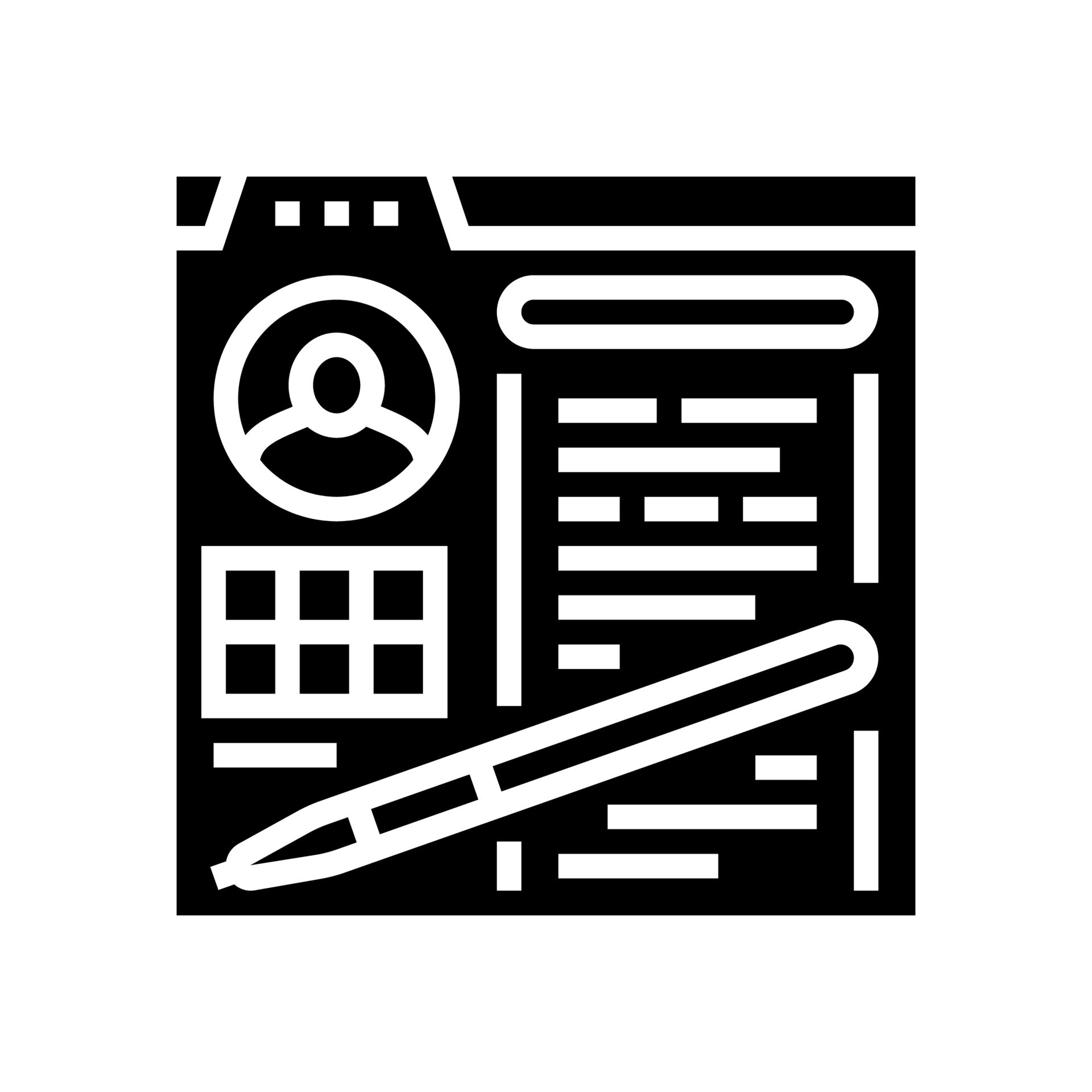 Blog Management Glyph Icon Vector Illustration 9846070 Vector Art At Vecteezy