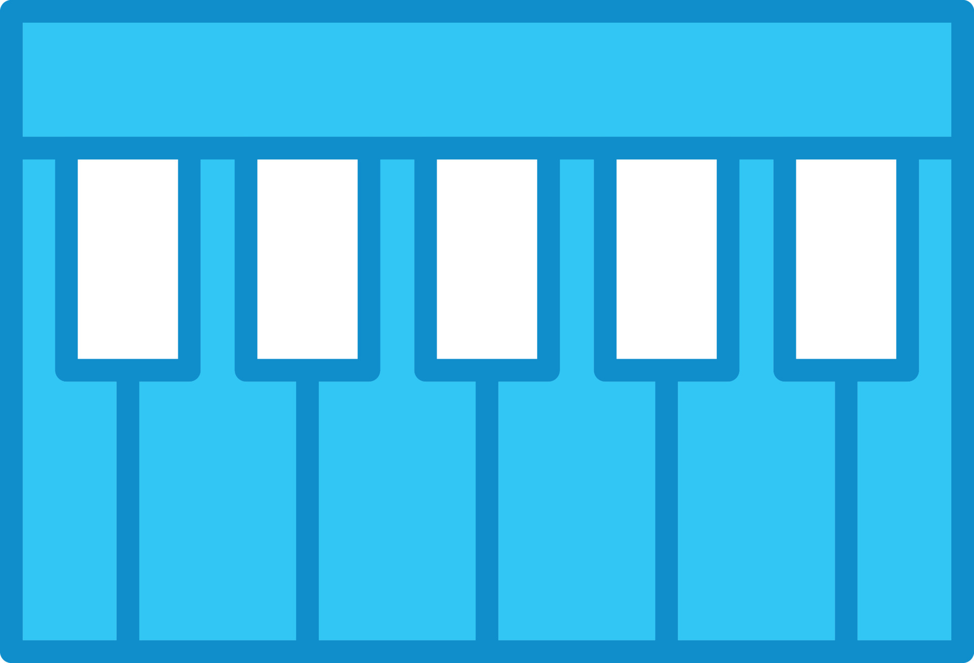 Piano Line Filled Blue 9865936 Vector Art at Vecteezy