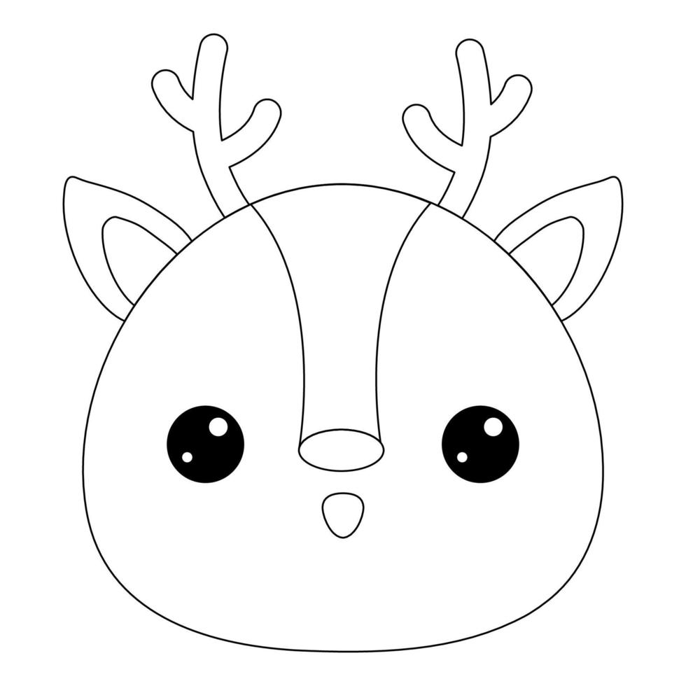 la cabeza de un animal de dibujos animados. cabeza de venado dibujo de ...