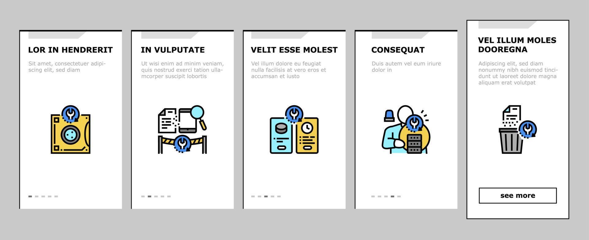 Data Recovery Computer Processing Onboarding Icons Set Vector 9866703 Vector Art at Vecteezy