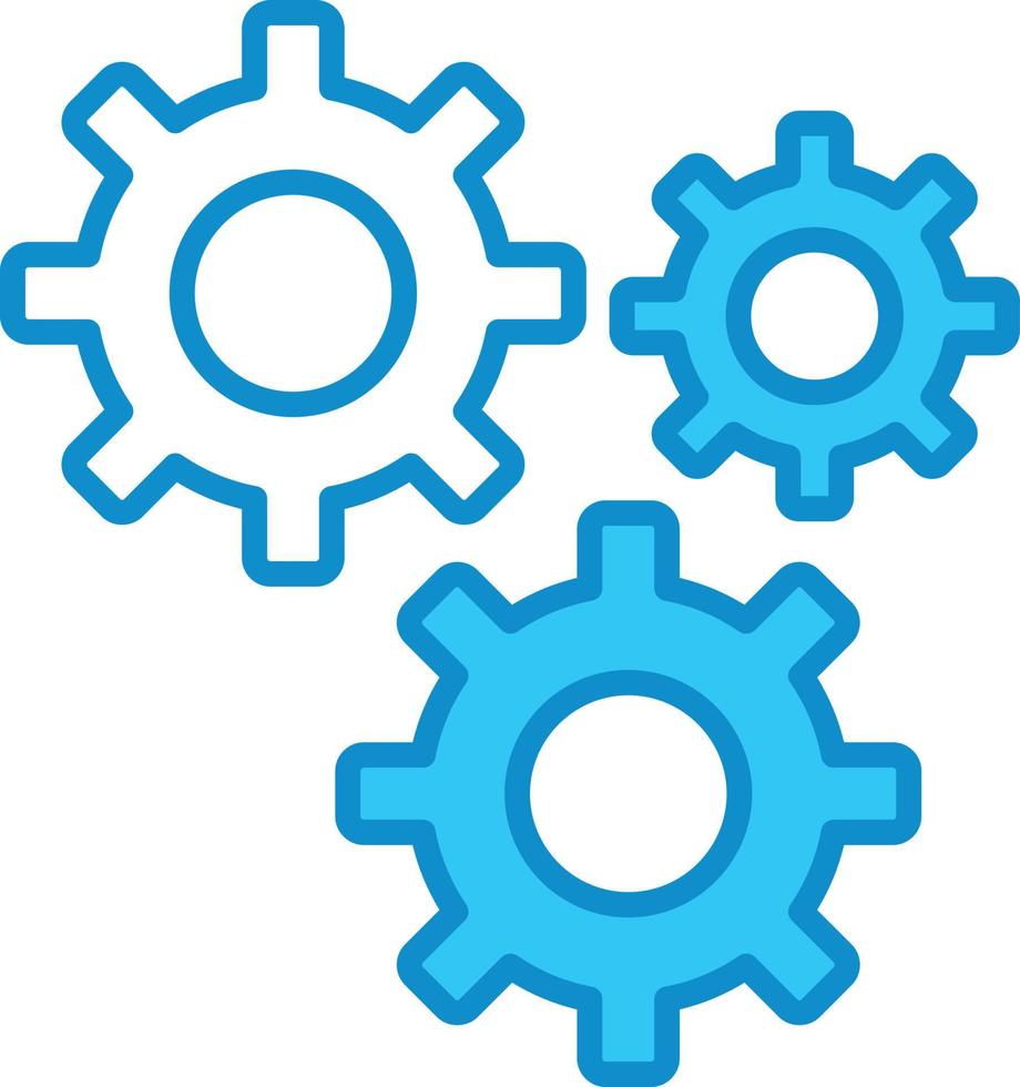 Setting Line Filled Blue 9868920 Vector Art at Vecteezy