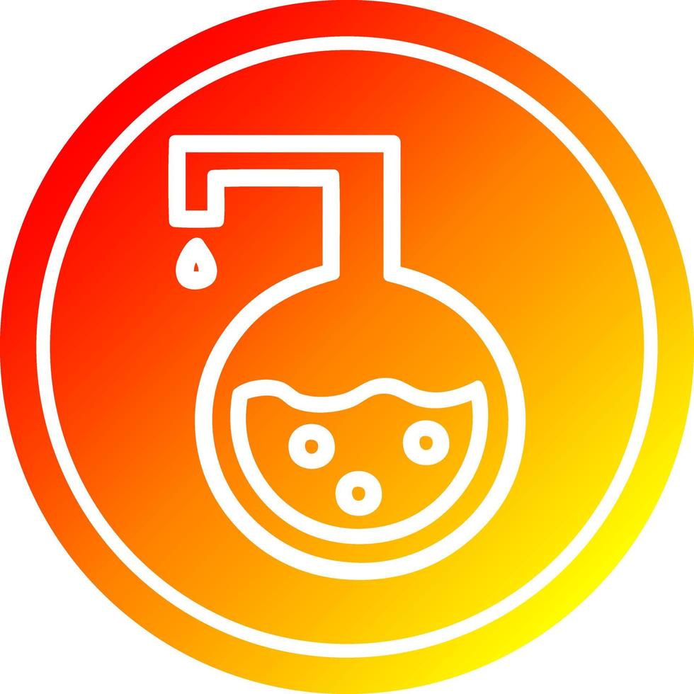 Science Experiment Circular In Hot Gradient Spectrum 9869068 Vector Art