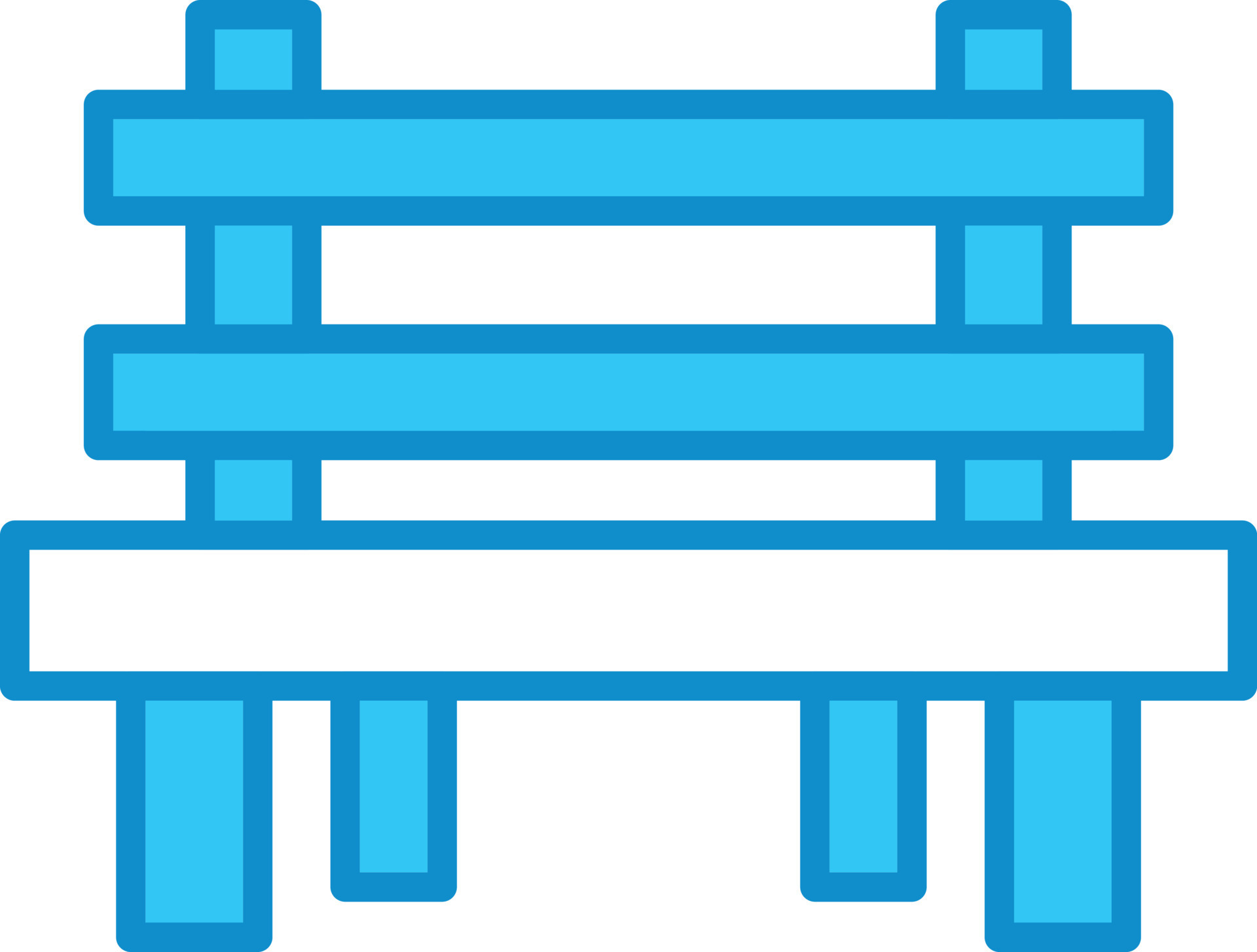 Bench Line Filled Blue 9869203 Vector Art at Vecteezy