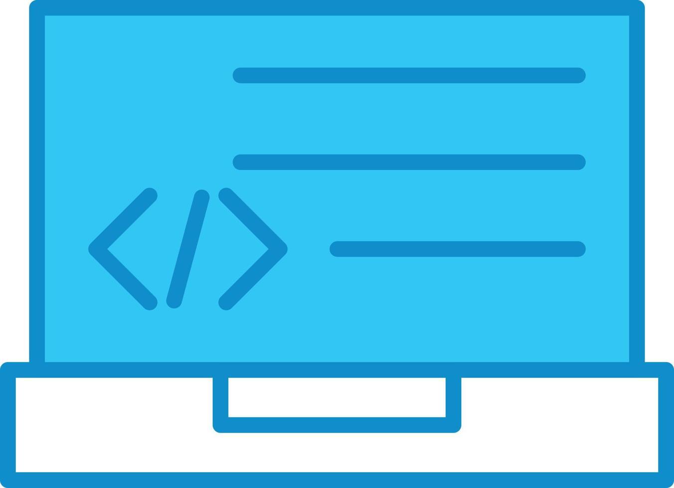 Programming Line Filled Blue 9869223 Vector Art at Vecteezy