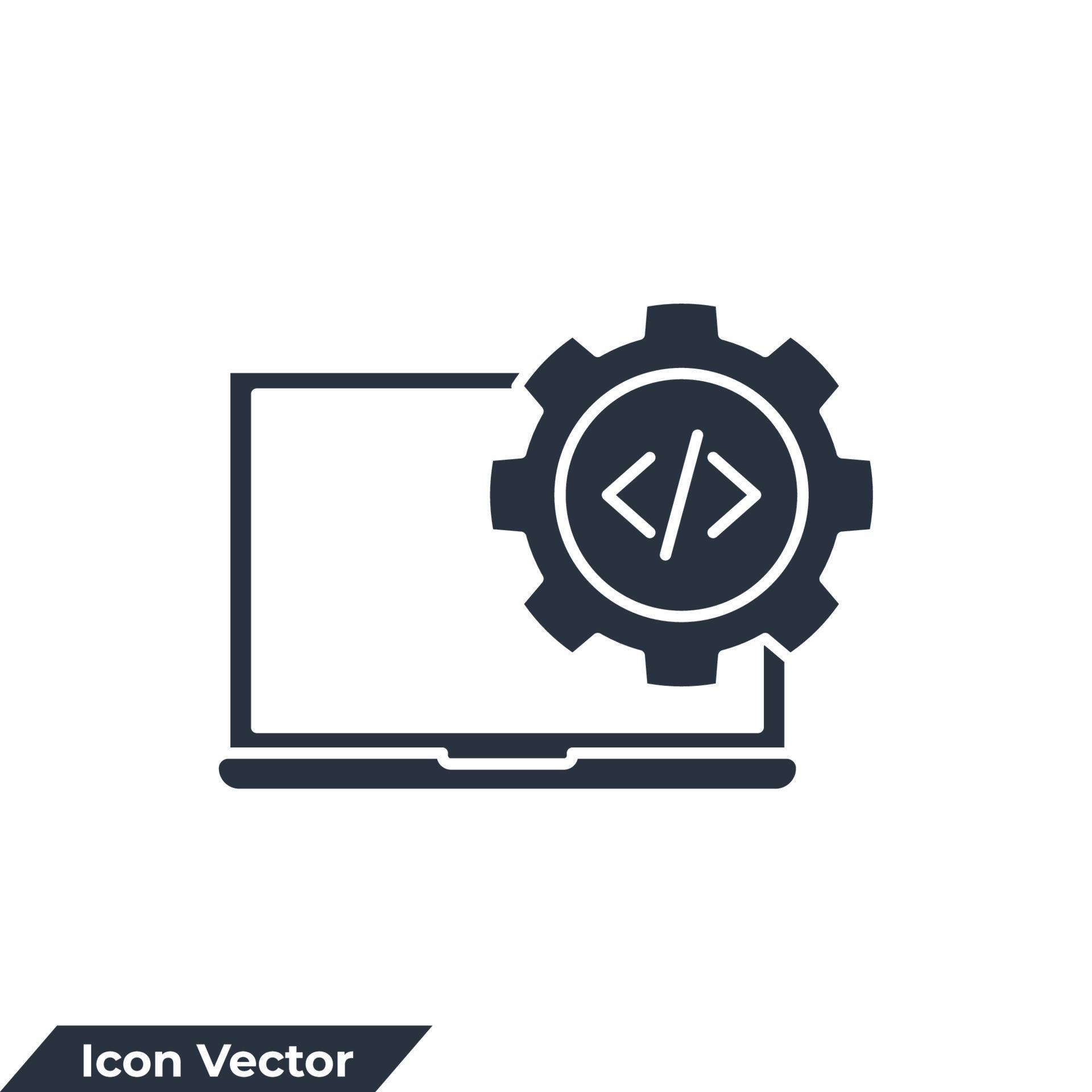 coding icon logo vector illustration. Web Development and Website ...