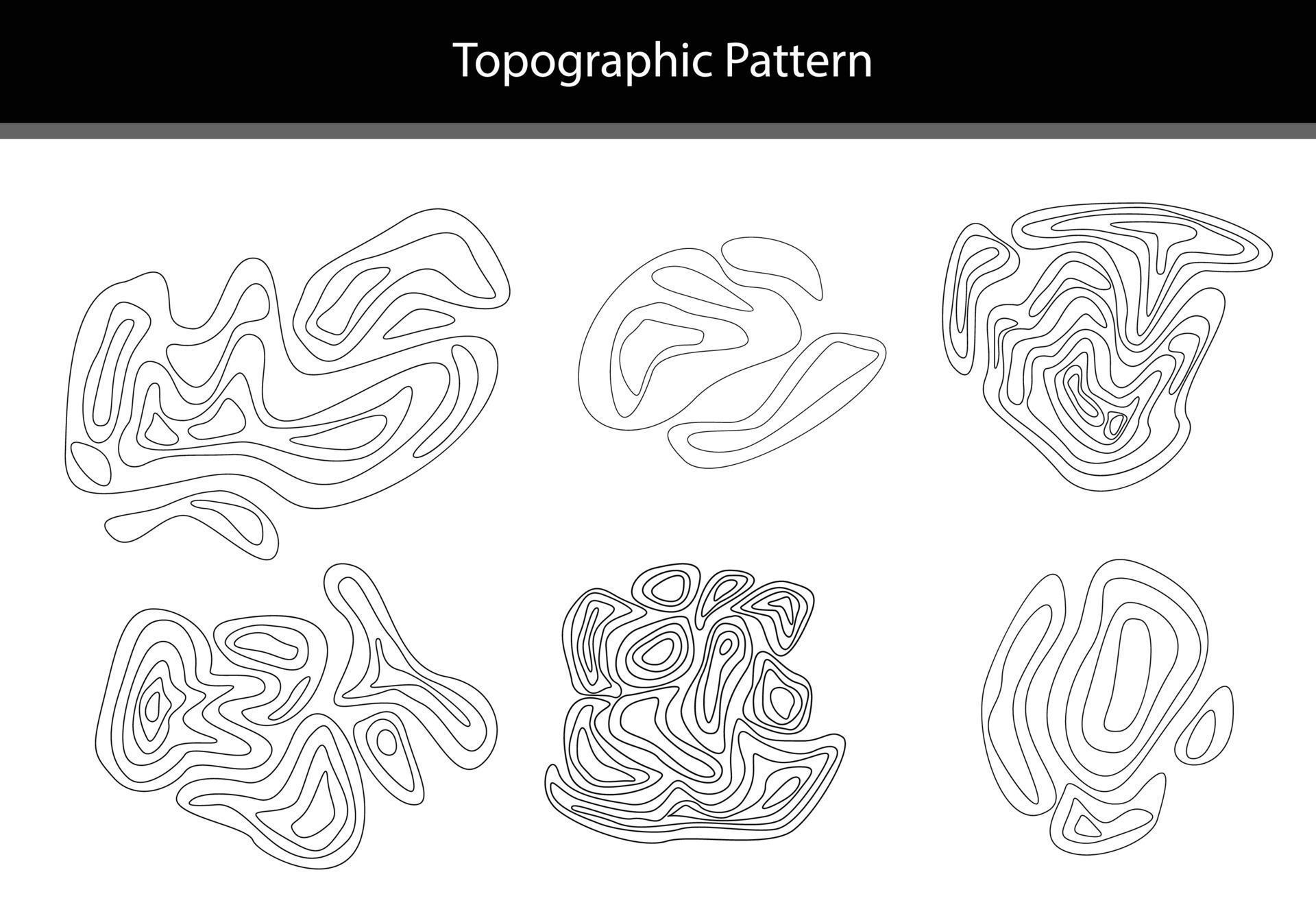 Topography pattern and geography map , Abstract Line, Vector ...