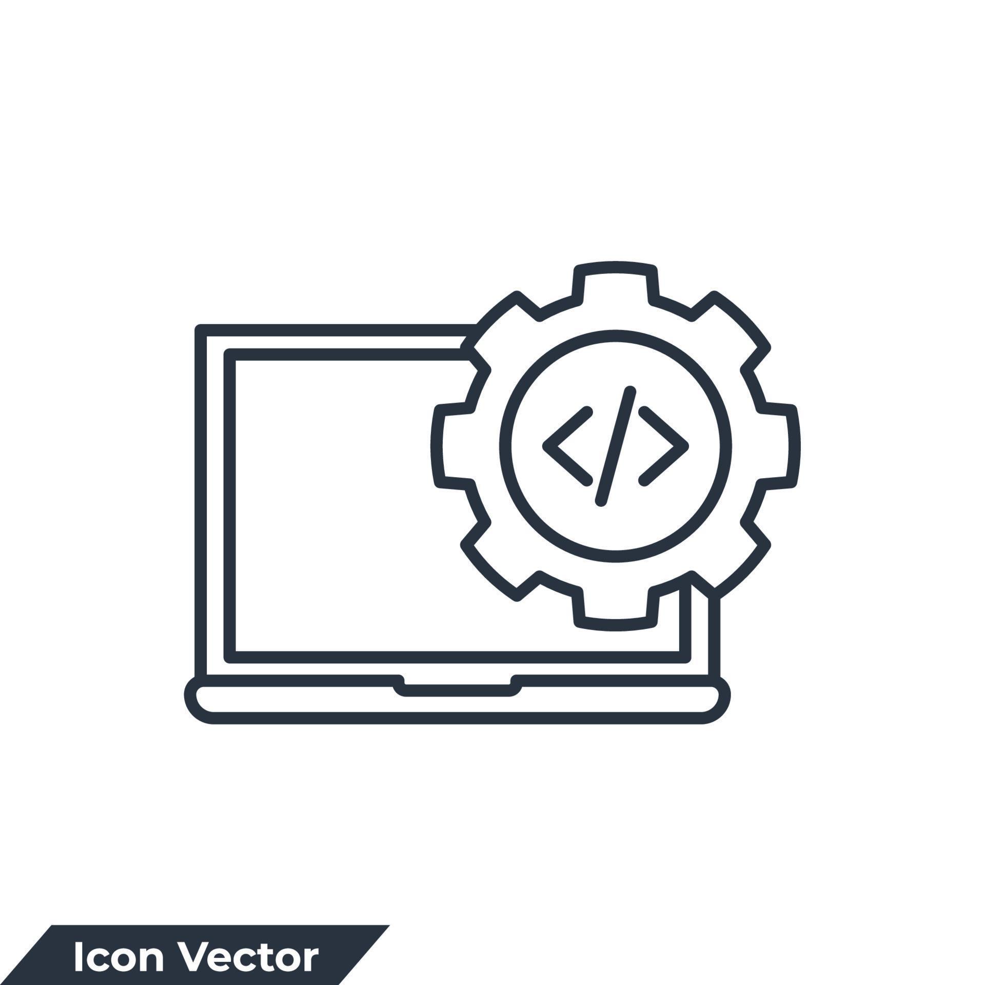 Coding Icon Logo Vector Illustration Web Development And Website Configuration Symbol Template