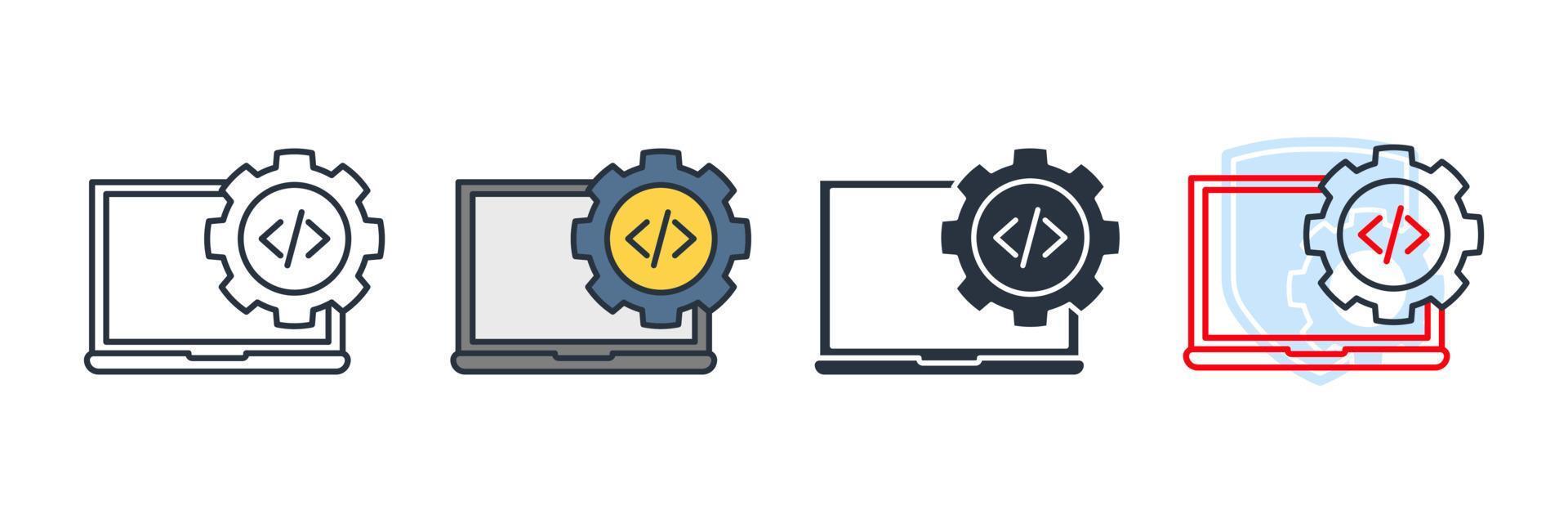 coding icon logo vector illustration. Web Development and Website ... coding icon logo vector illustration. Web Development and Website ...