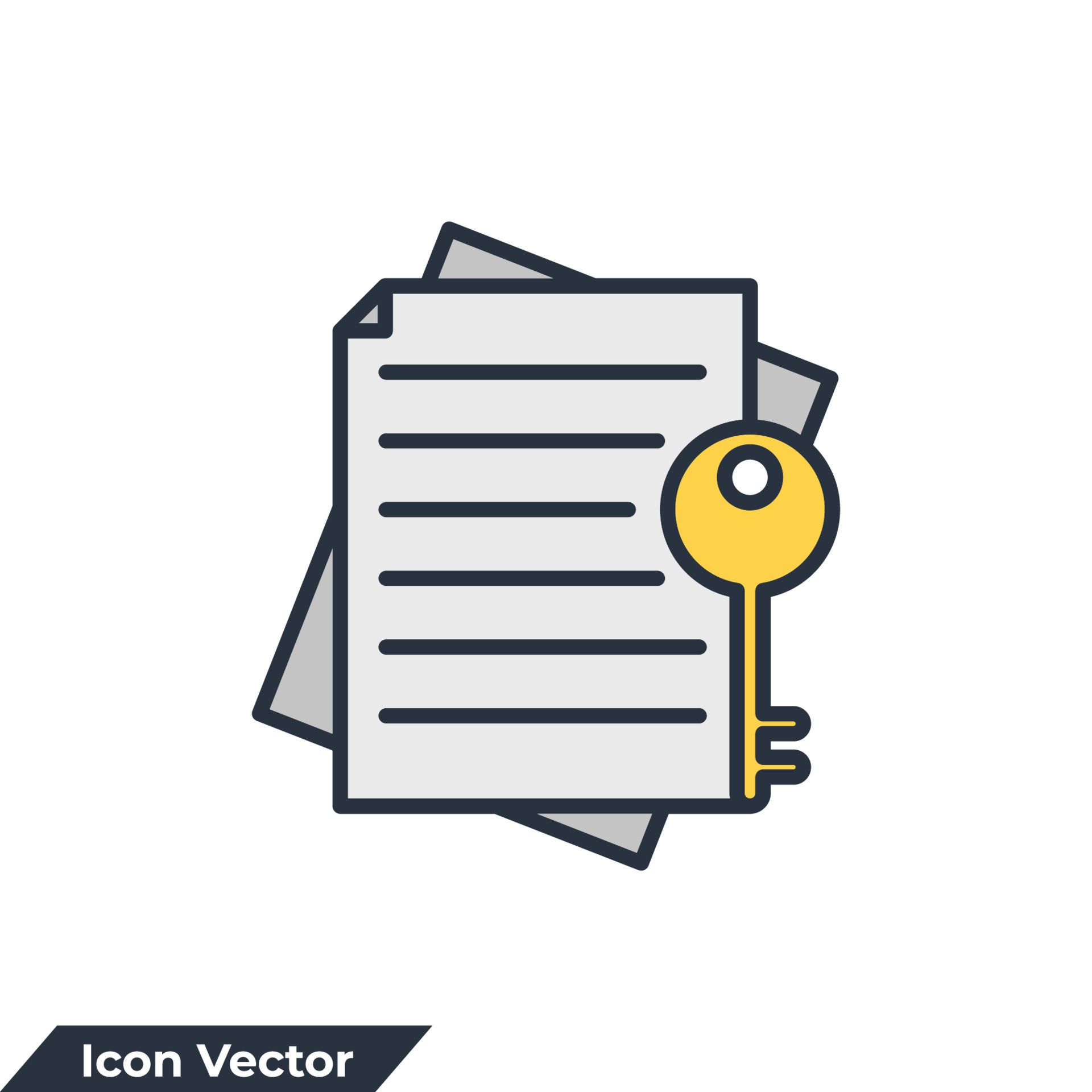 keyword icon logo vector illustration. key and document symbol template ... keyword icon logo vector illustration. key and document symbol template ...