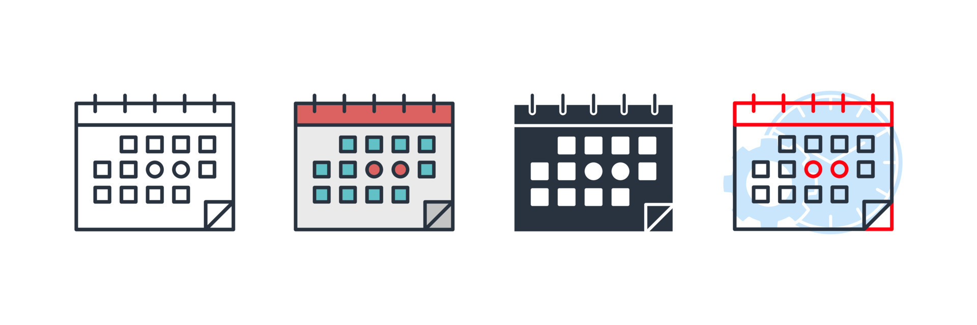 Calendar Icon Logo Vector Illustration Time Management Symbol Template