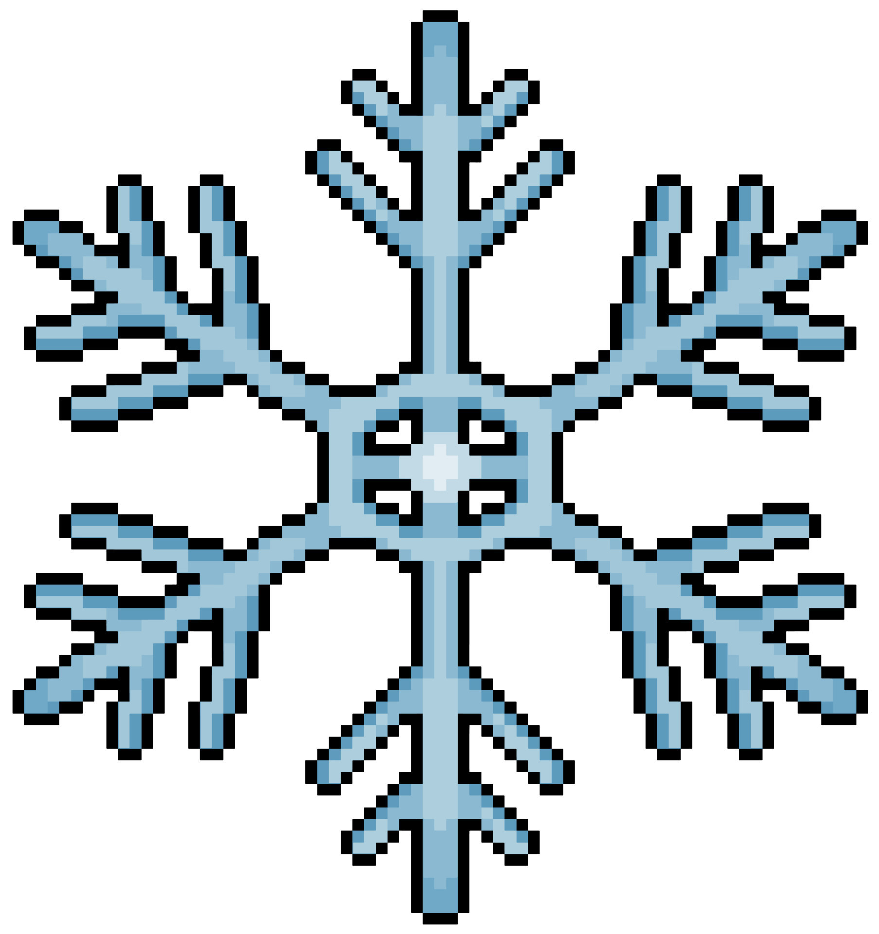 Pixel art snowflake Christmas decoration vector icon for 8bit game on ...