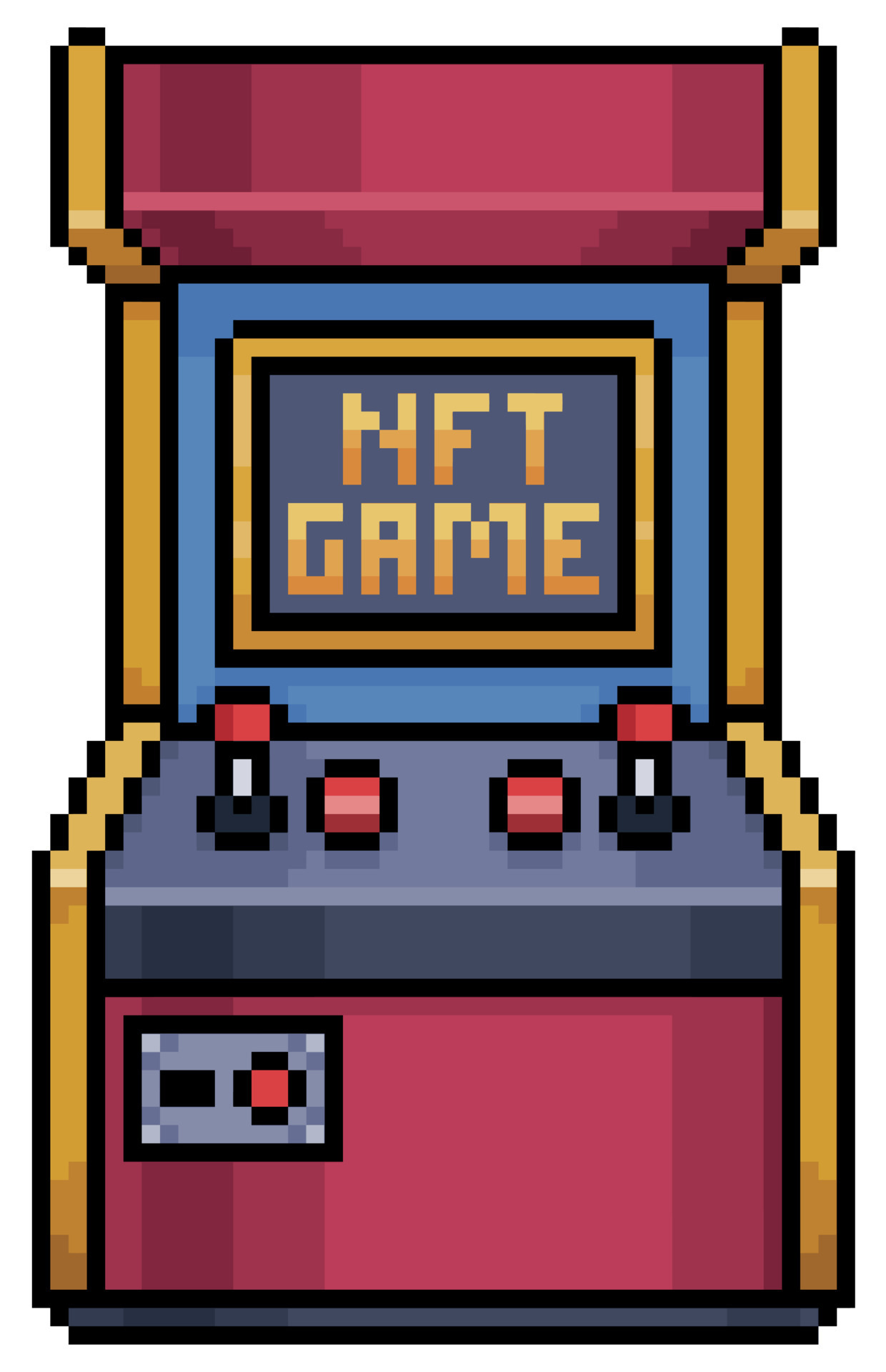 Pixel art arcade game NFT vector icon for 8bit game on white background ... Pixel art arcade game NFT vector icon for 8bit game on white background ...