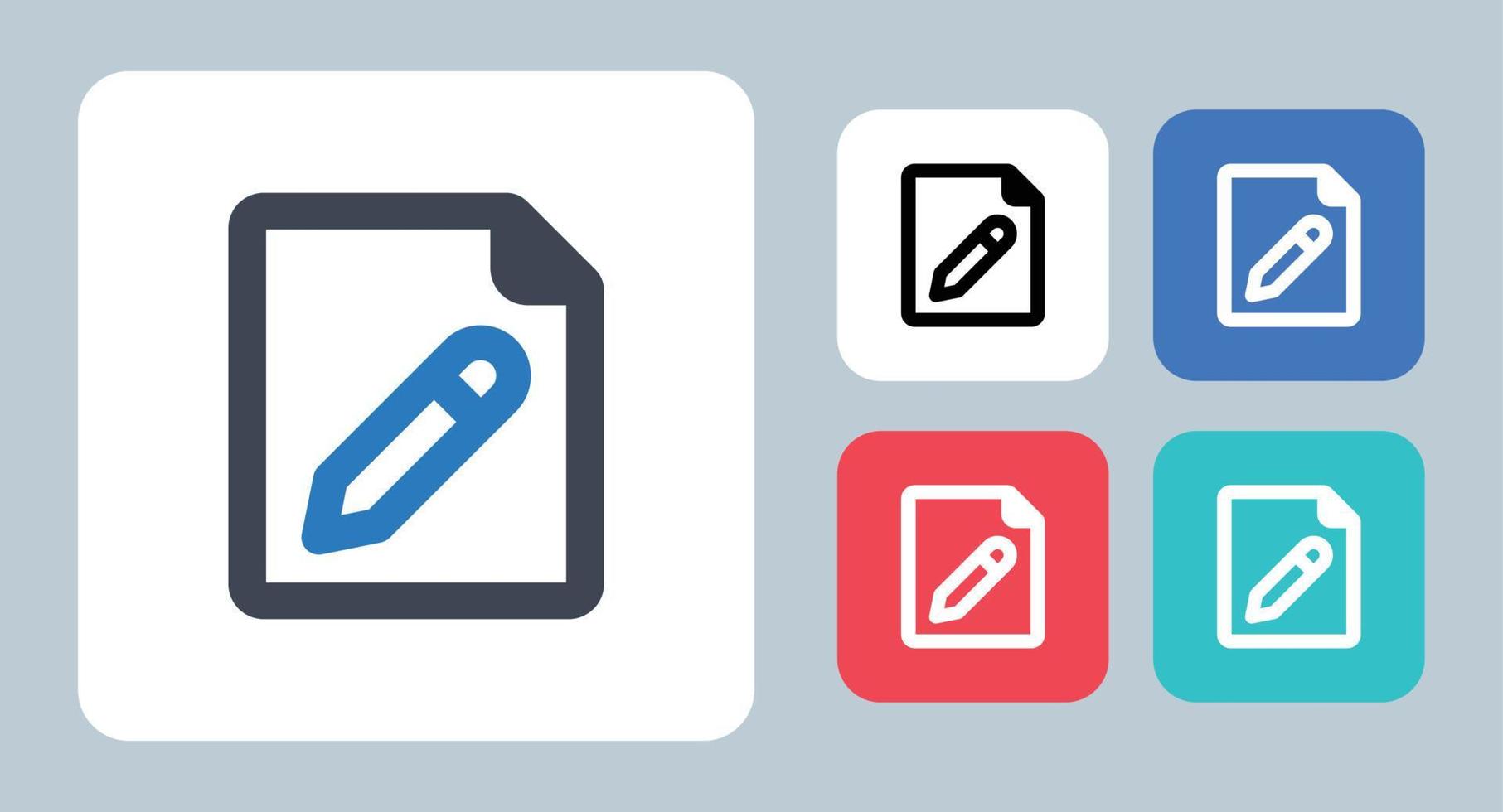 Edit File icon - vector illustration . Edit, File, Document, Editing ... Edit File icon - vector illustration . Edit, File, Document, Editing ...