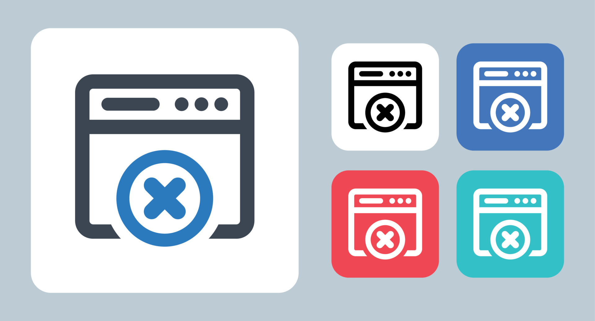 icono de error de página web - ilustración vectorial . web, navegador ...