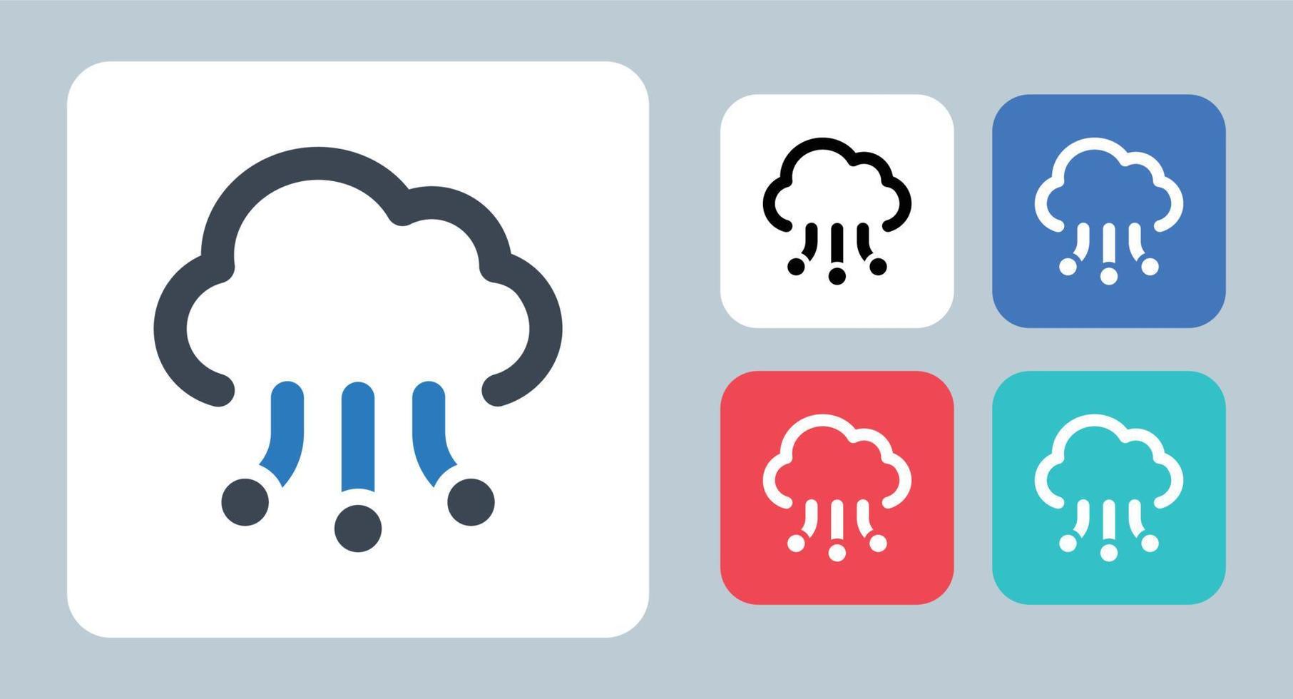 Cloud Computing Icon Vector Illustration Cloud Computing Network