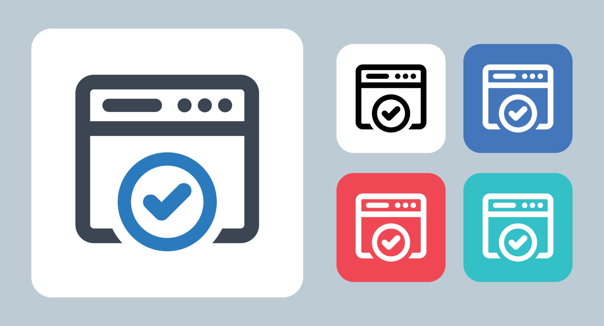 Browser Check icon - vector illustration . web, Browser, Check, Mark ...