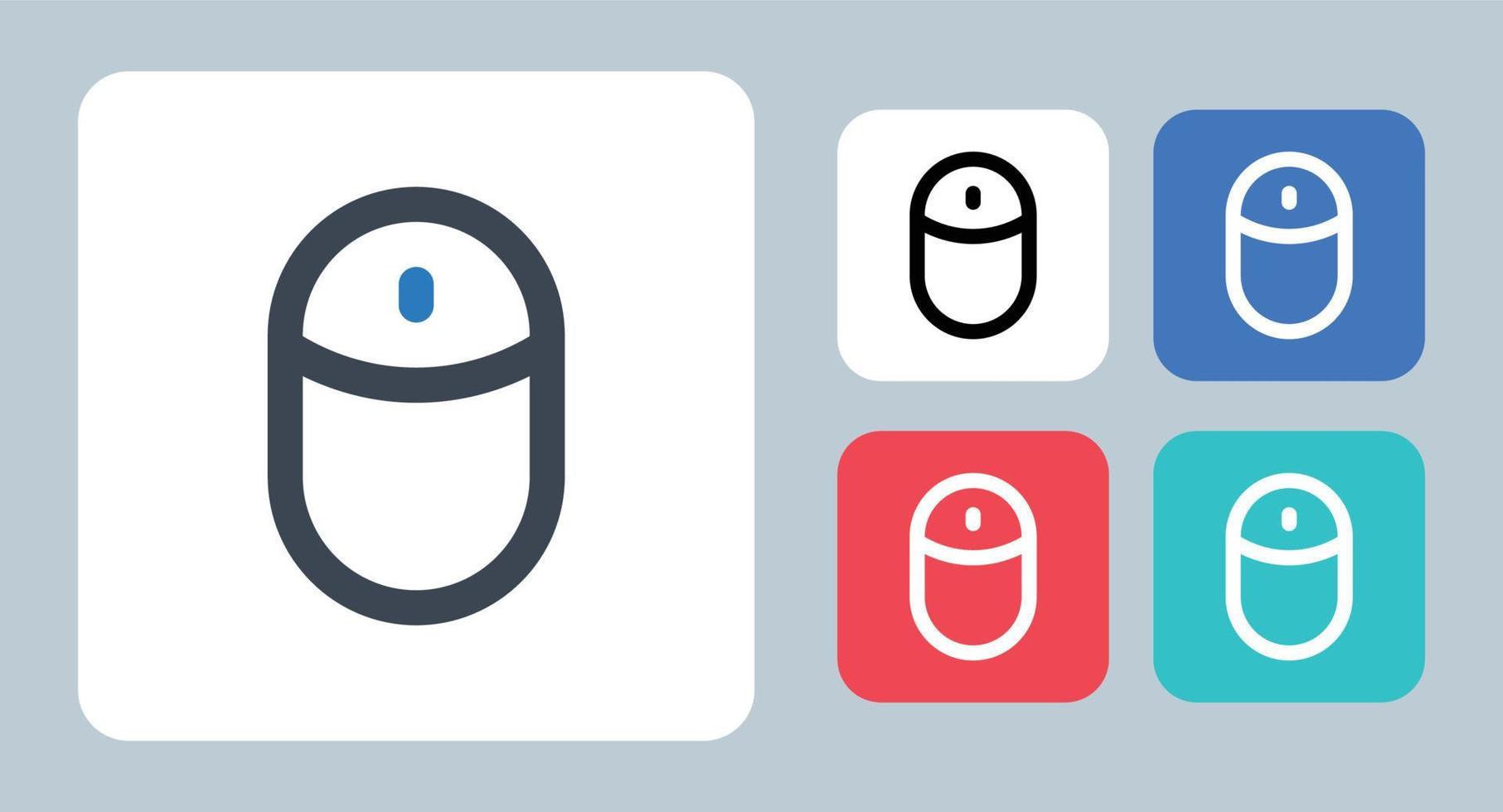 Mouse icon - vector illustration . Mouse, Click, Cursor, Pointer, Scroll, Device, Point, line ...