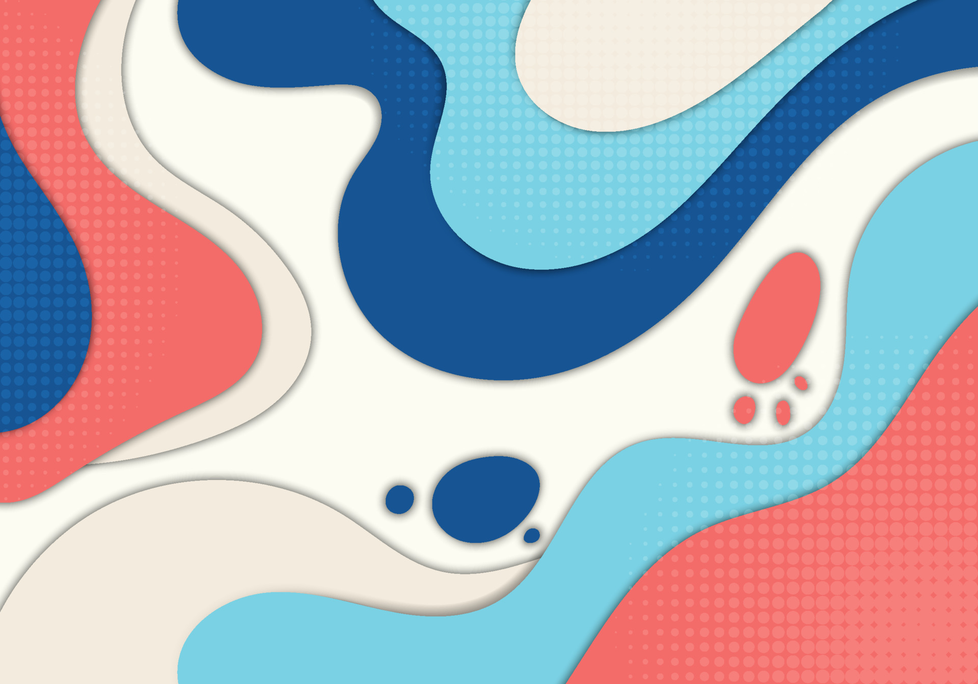 Abstract Colorful Template Doodle Artwork Style Overlapping Design Decorative Background