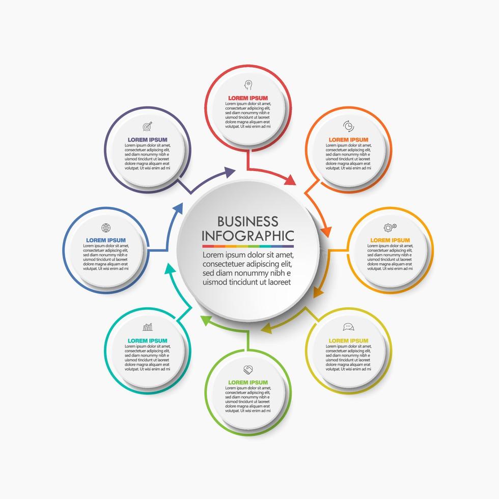 Presentation Business circle infographic template 9887268 Vector Art at ...