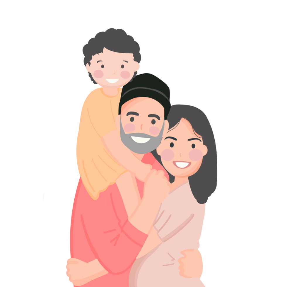Familia Feliz Padres Mamá Papá Y Niño 9890260 Png