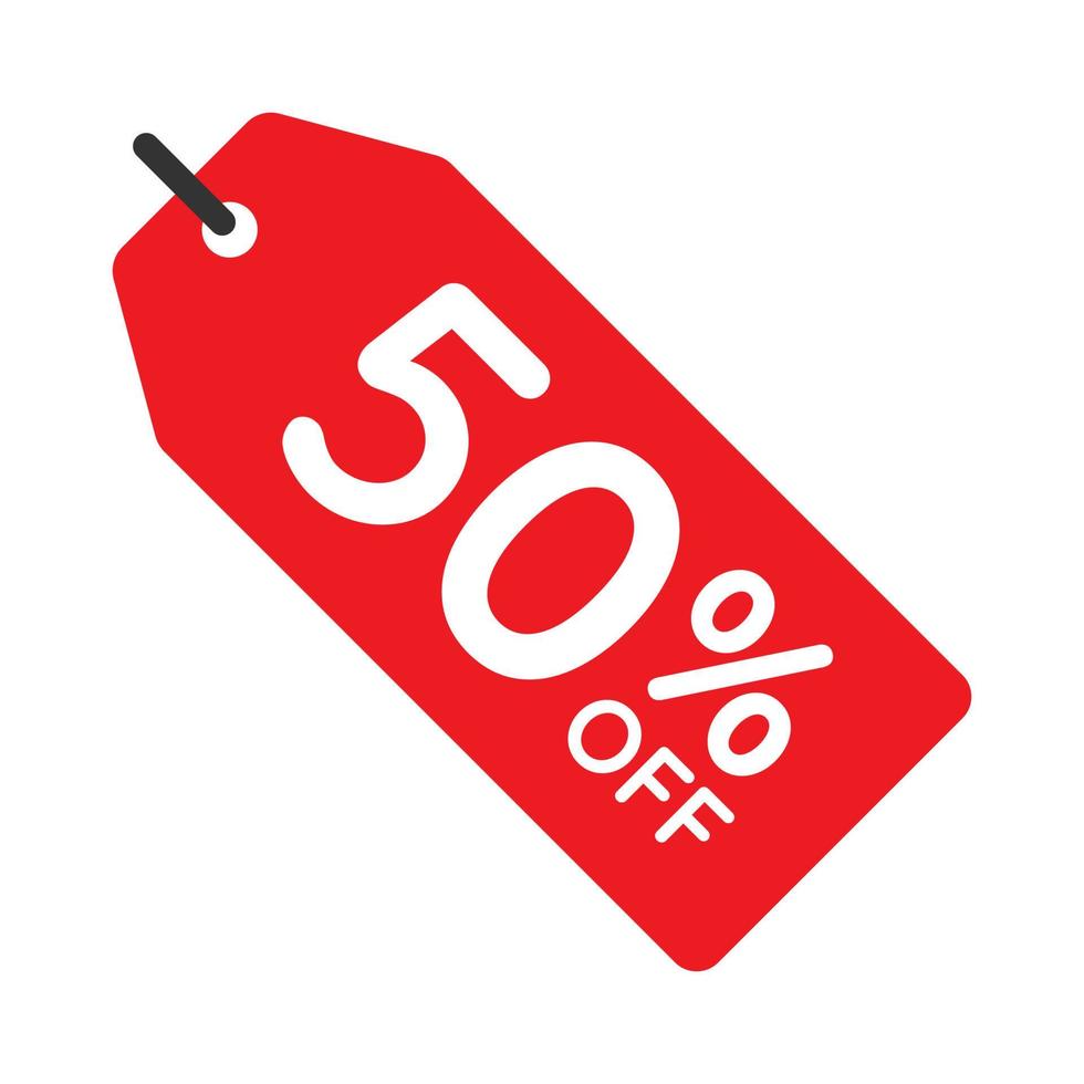50 percent off tag vector icon isolated on white background 9898173 Vector Art at Vecteezy