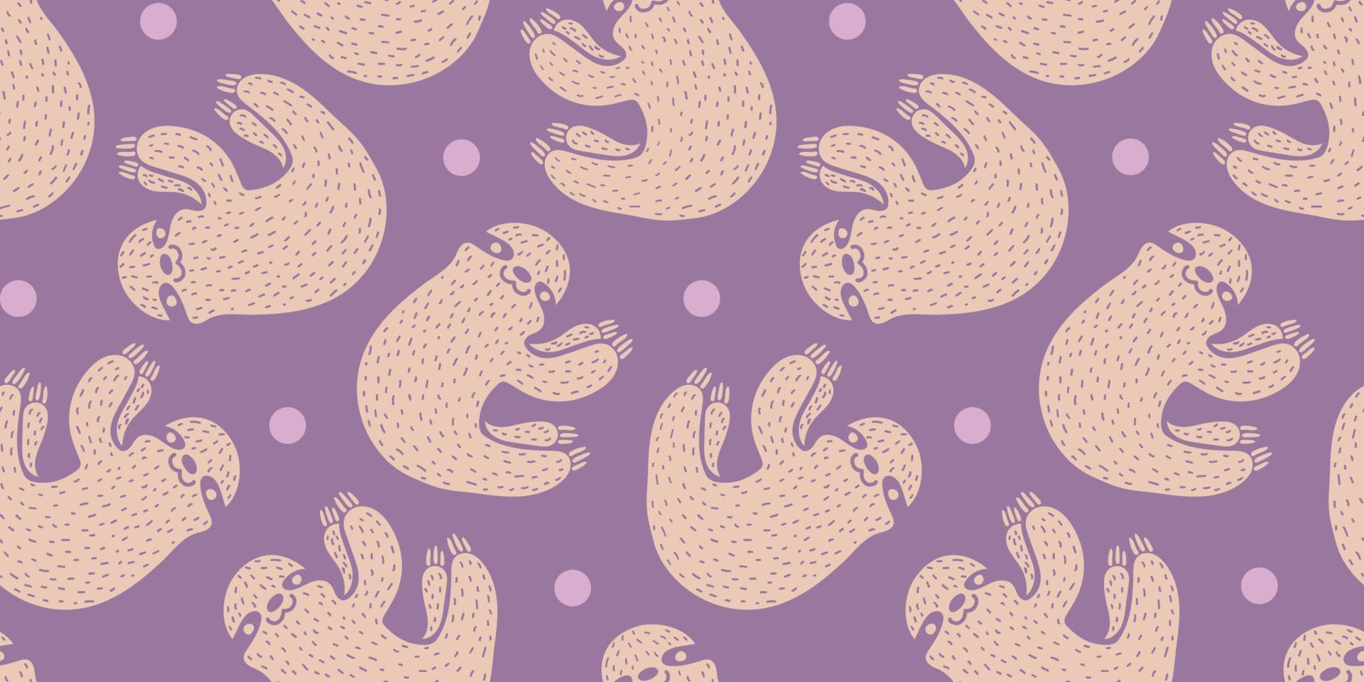Vector pattern with sloth 9900408 Vector Art at Vecteezy