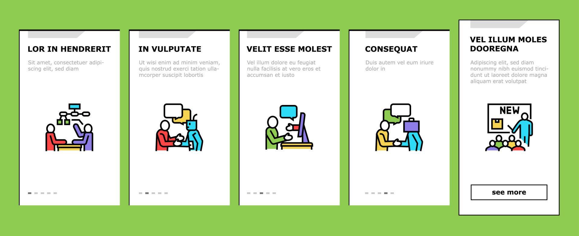 Introduction Speech Onboarding Icons Set Vector 9900424 Vector Art at ...