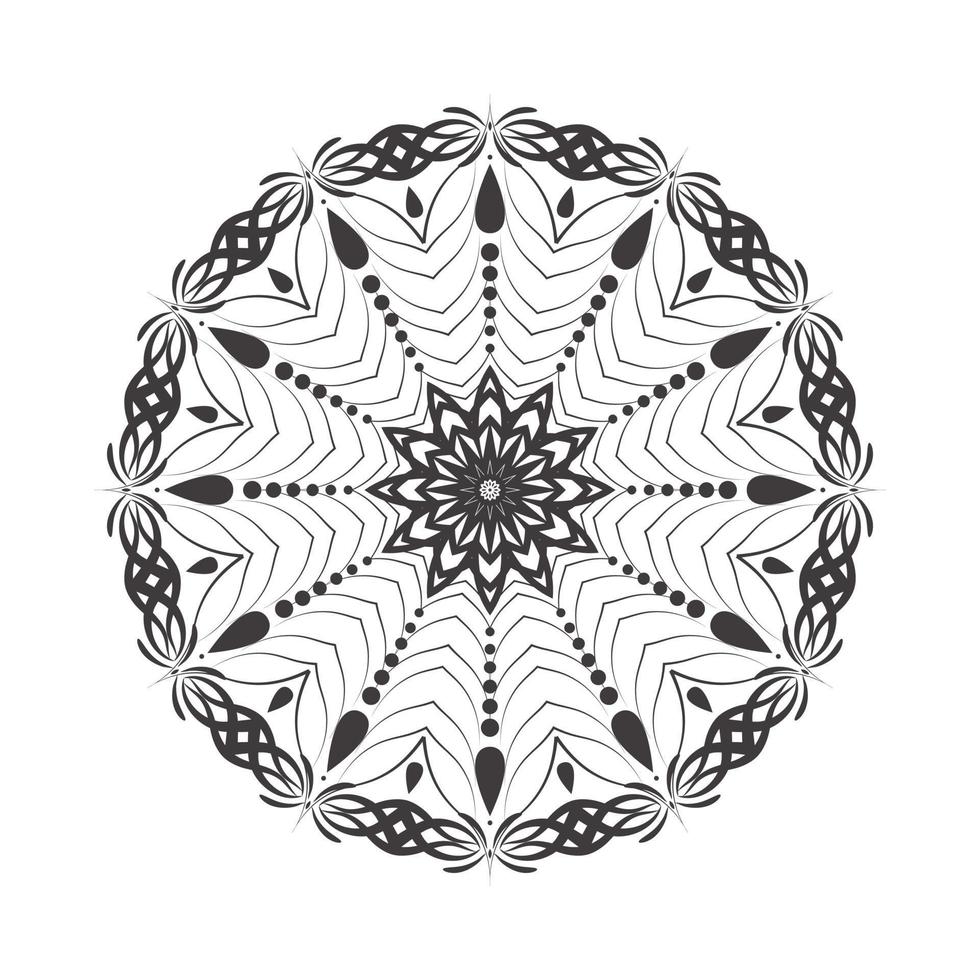 Circular pattern geometric mandala for Alpona Henna Mehndi tattoo ... Circular pattern geometric mandala for Alpona Henna Mehndi tattoo ...