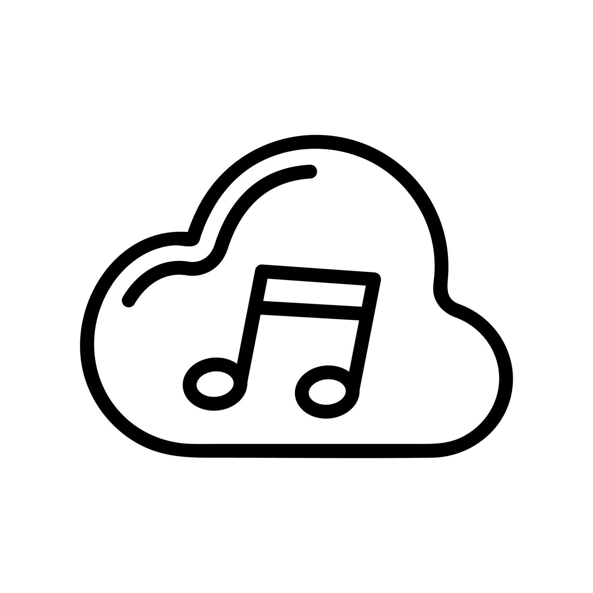 music repository icon vector. Isolated contour symbol illustration ...