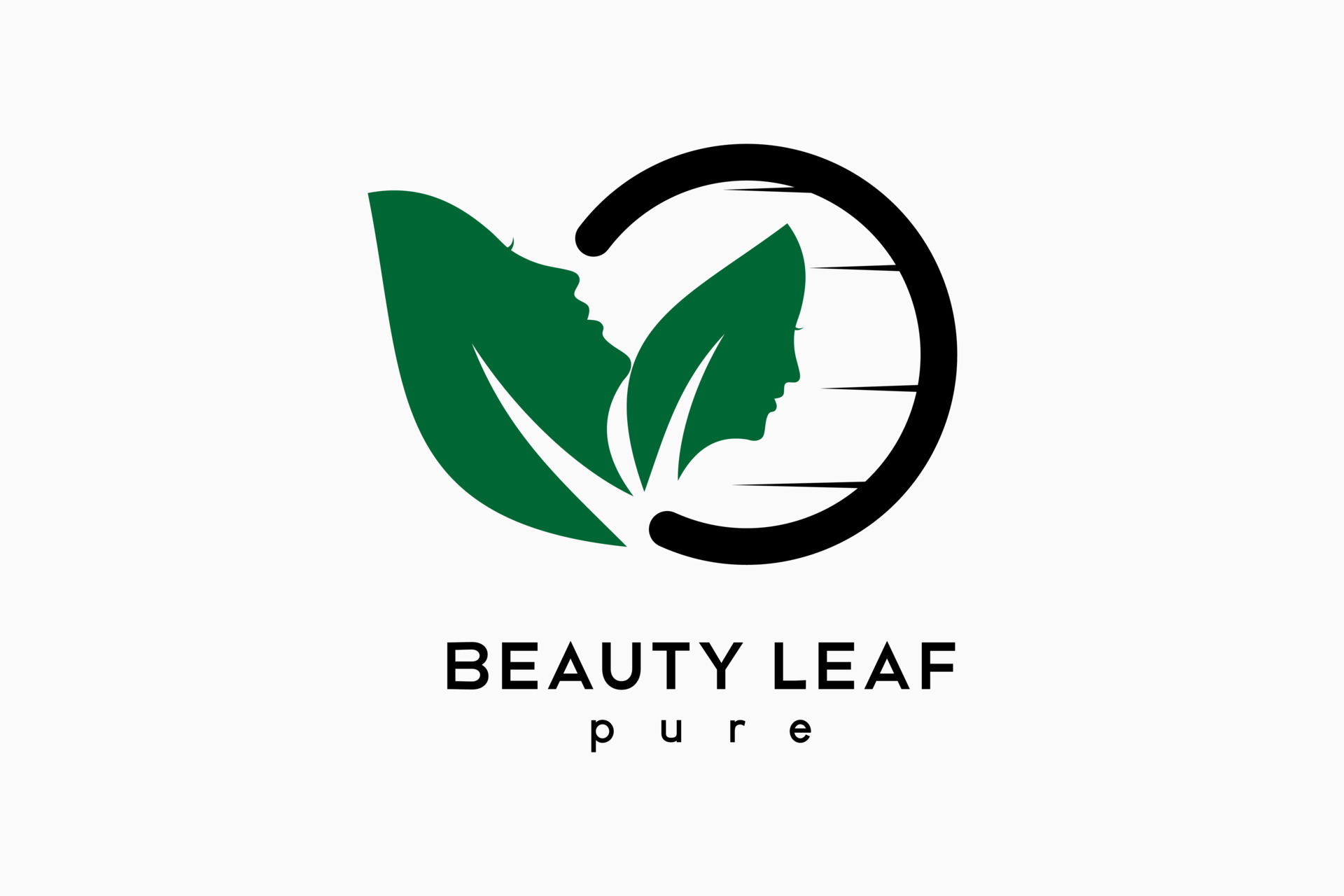 Pure beauty leaf logo design, leaf icon blends with female face ... Pure beauty leaf logo design, leaf icon blends with female face ...