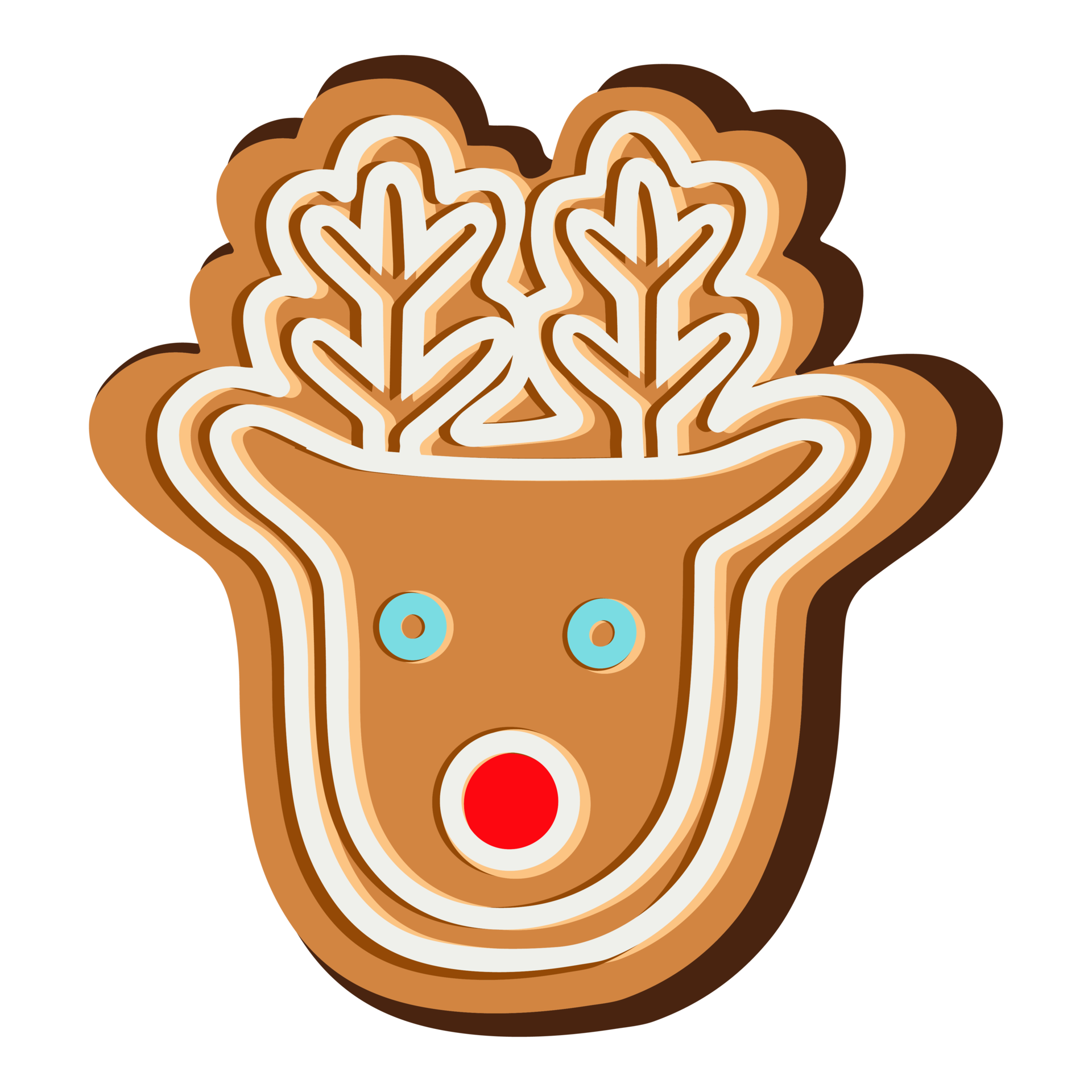Deer Head Christmas Ginger Cookie 9906121 PNG Deer Head Christmas Ginger Cookie 9906121 PNG