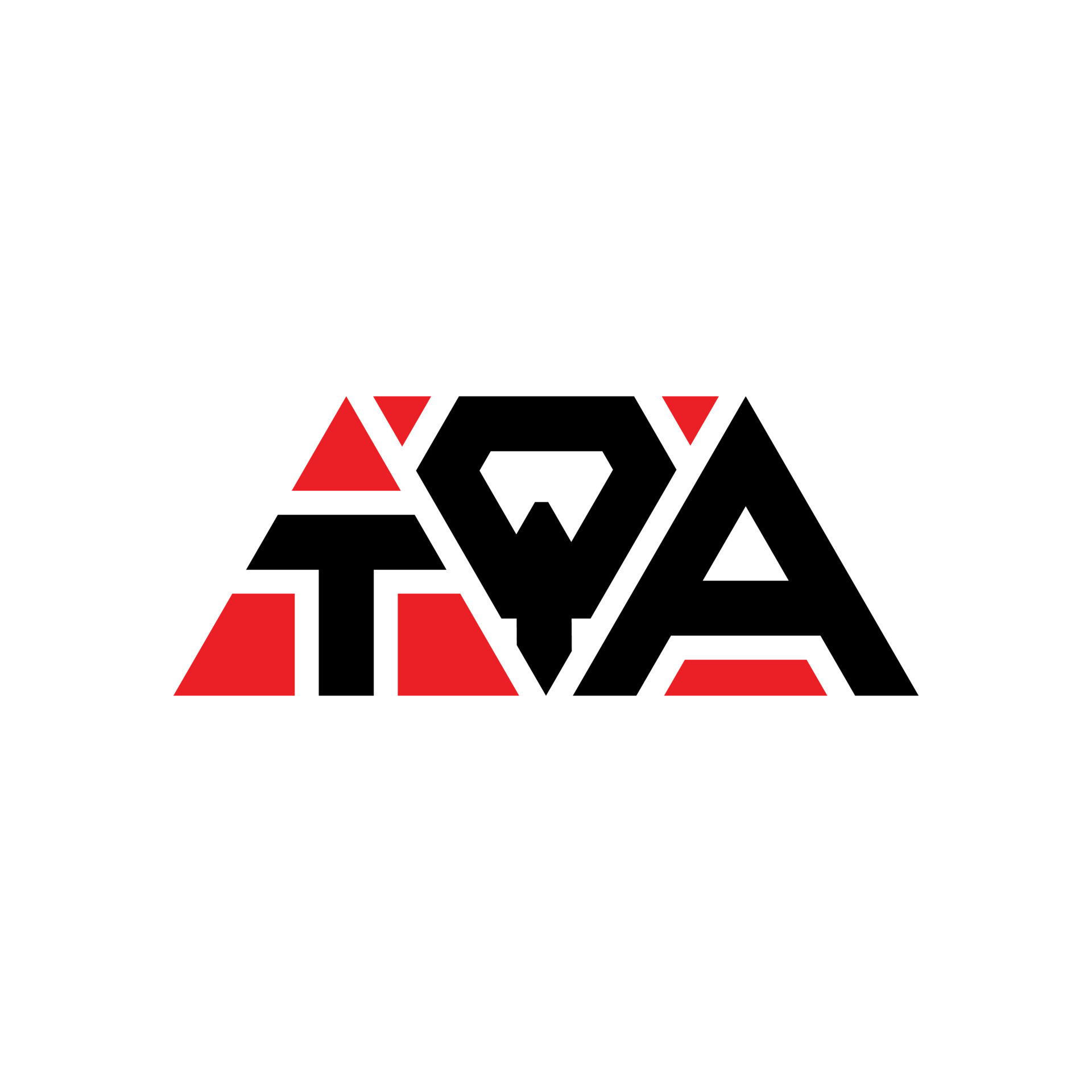 diseño de logotipo de letra triangular tqa con forma de triángulo. monograma de diseño de ...