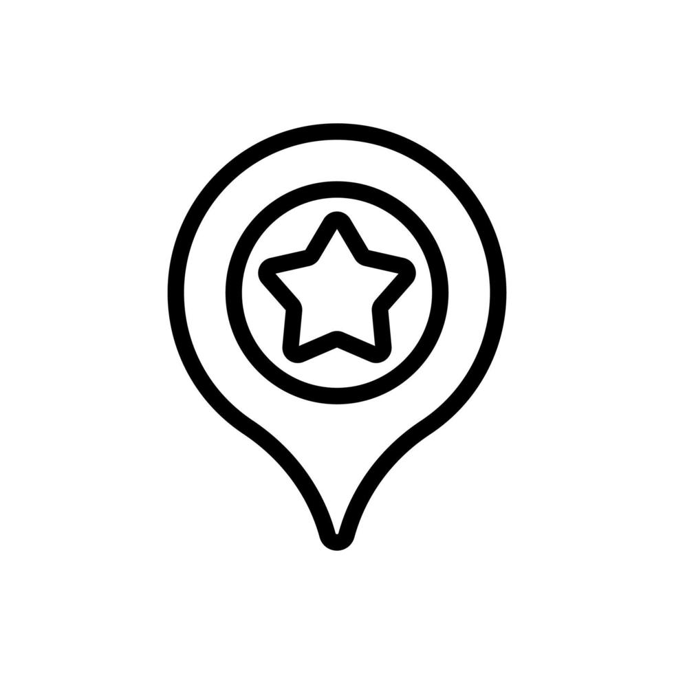 Location place of the vector icon. Isolated contour symbol illustration ...