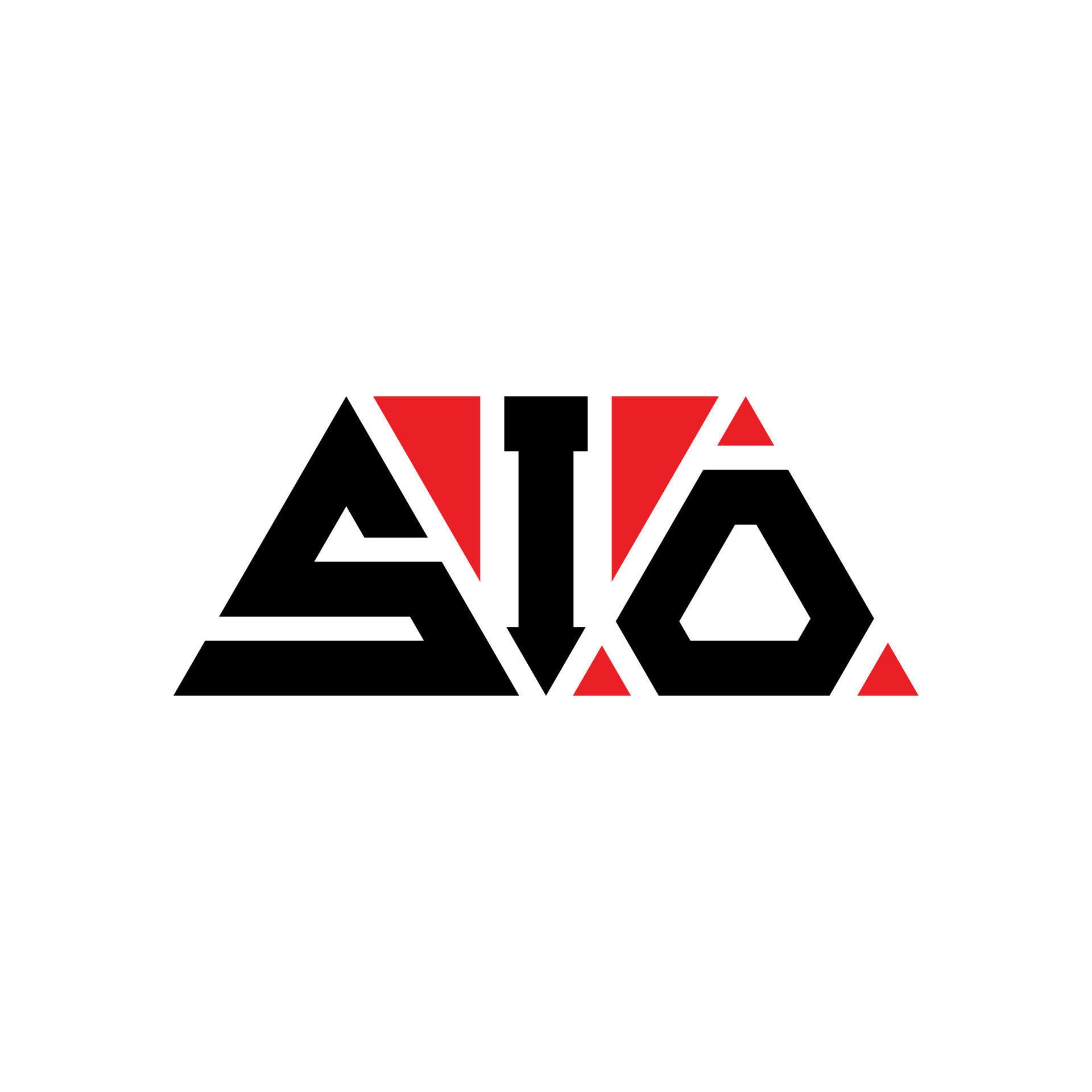 Sio Triangle Letter Logo Design With Triangle Shape Sio Triangle Logo
