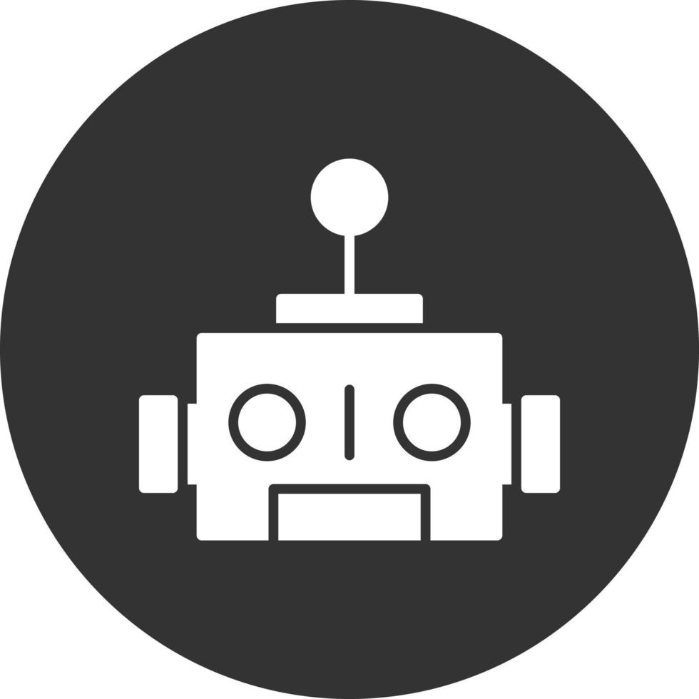 Robot Glyph Inverted Icon 9909605 Vector Art at Vecteezy