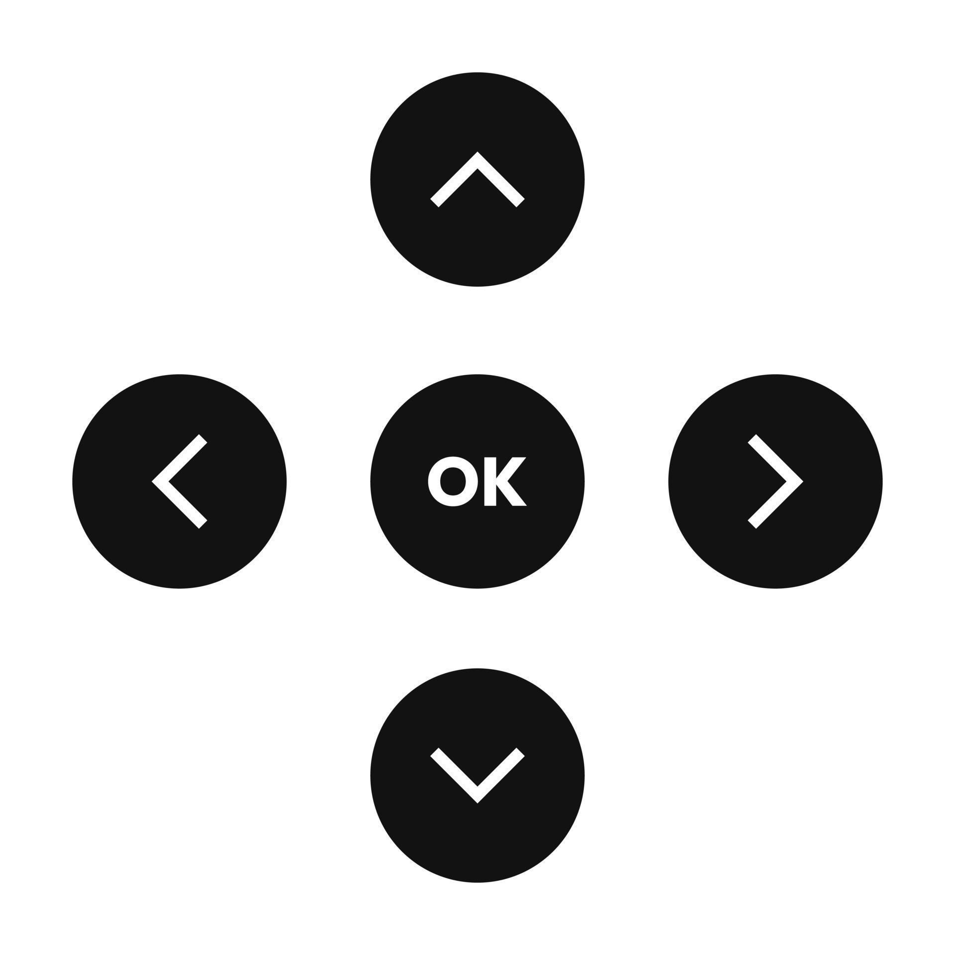 Remote controller dial, Arrow buttons for Joystick 9911494 Vector Art at Vecteezy