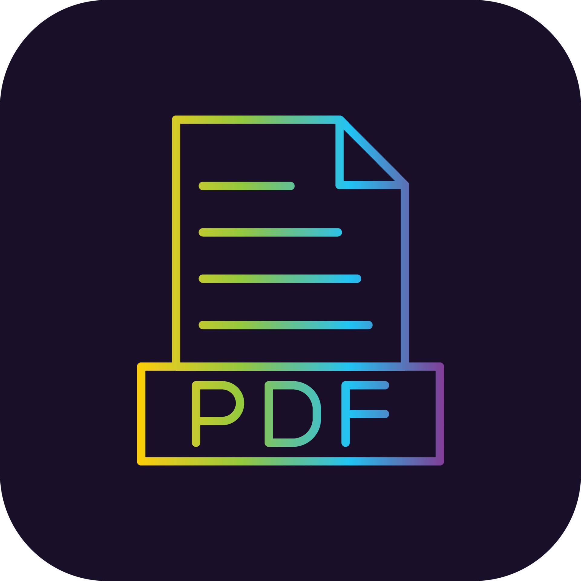 PDF Gradient Icon 9912112 Vector Art at Vecteezy