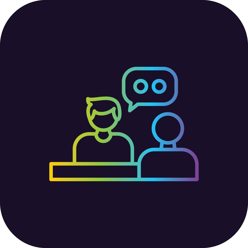 Interview Gradient Icon 9913898 Vector Art at Vecteezy